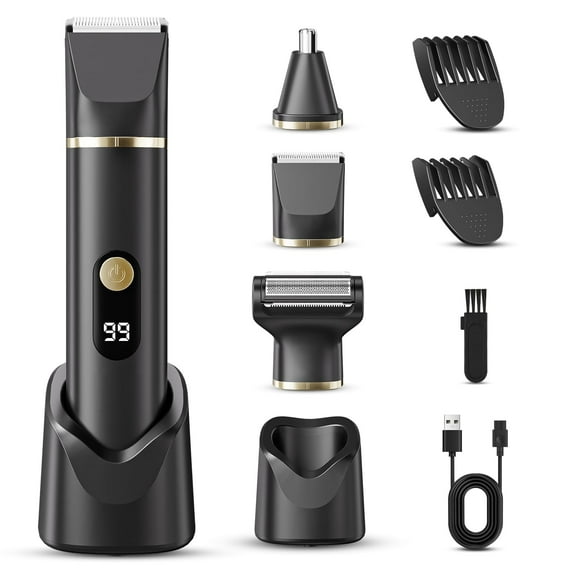 HOOICB Body Hair Trimmer for Men, Waterproof Body Groomer for Men ...