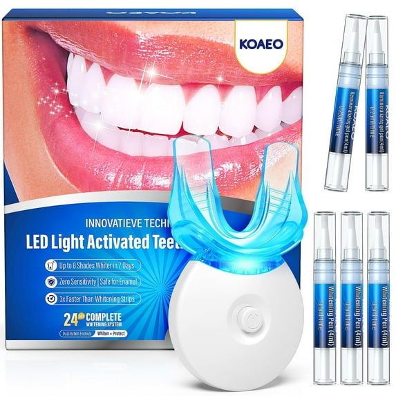 HOOICB Professional Teeth Whitening Kit with 35% Peroxide Gel, LED ...