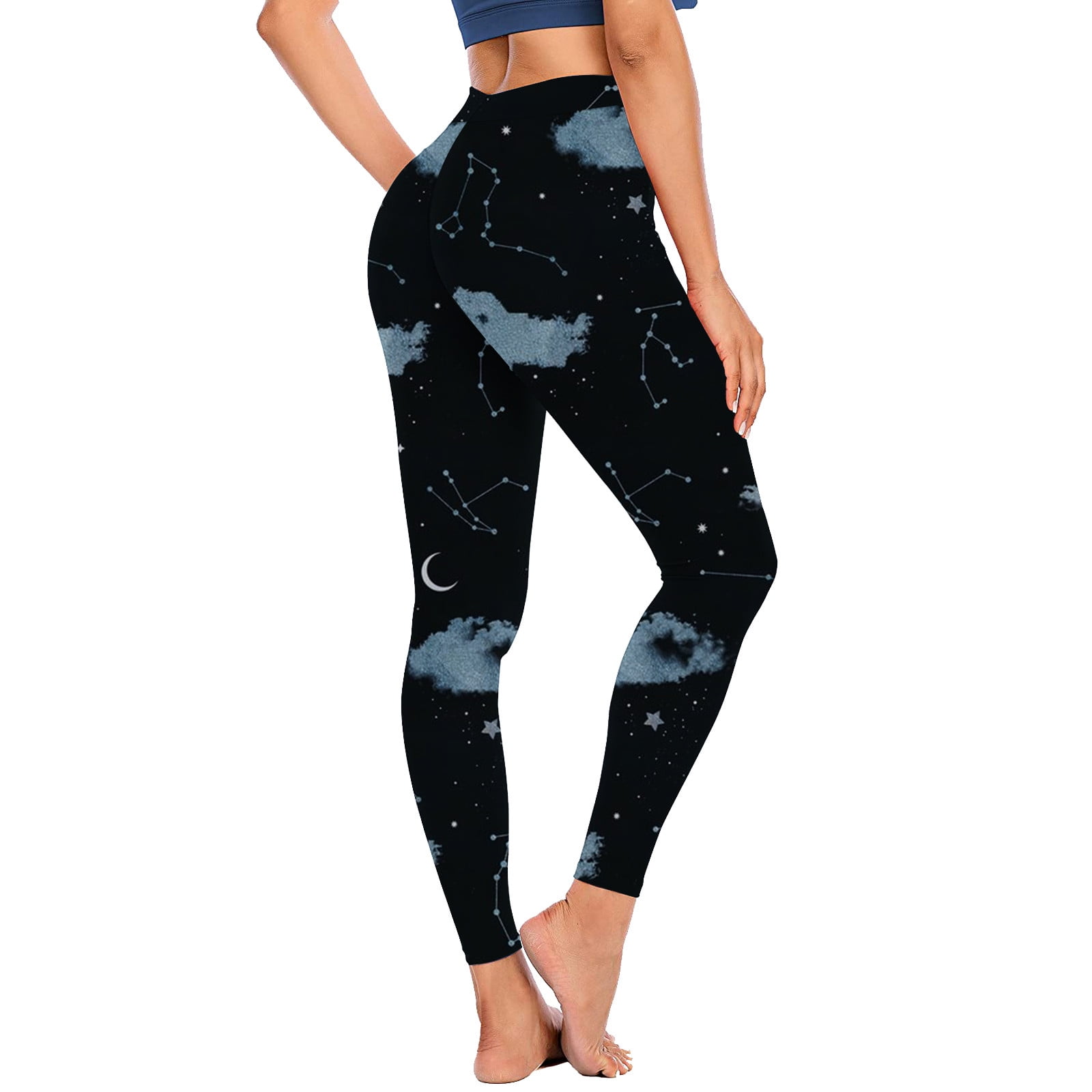 HOOJT Clearance!Leggings for Women Gym Yoga Pants with Pockets Floral ...