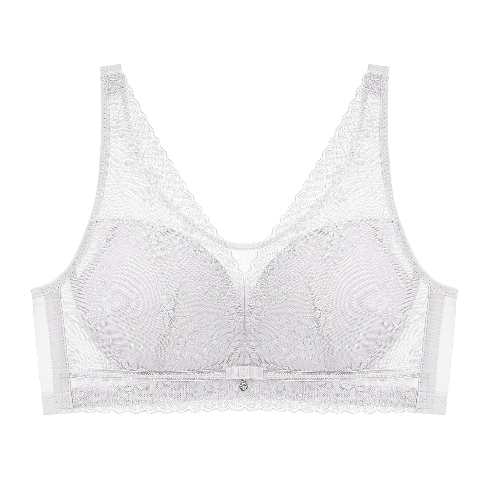 HOOJT Women's Lace Bras Buckle Vests Bralette Thin Breathable ...