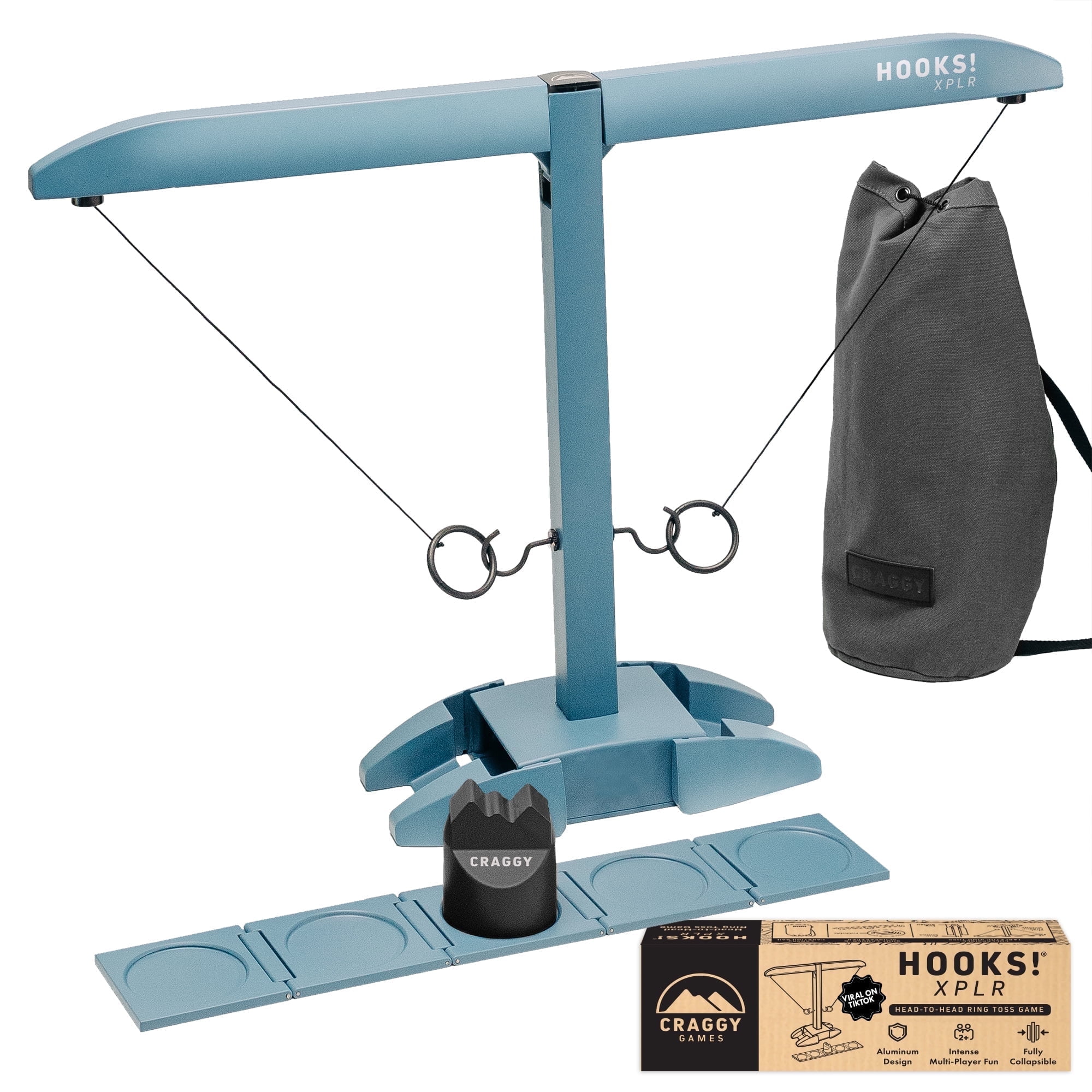 HOOKS! XPLR - Portable Metal Head to Head Ring Toss Game - Walmart.com