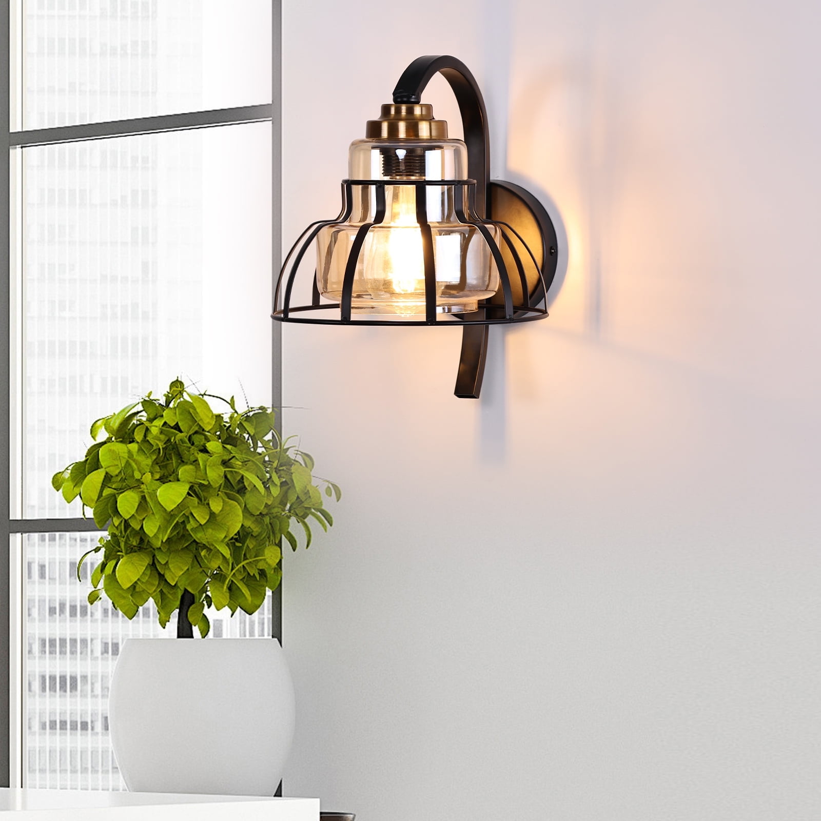 HOOMEDELIER Set of 2 Wall lamps, Vintage Bathroom Vanity Light Fixtures ...
