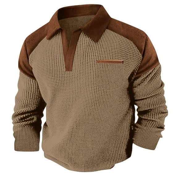 HOOMEUMY 2026 Sweatshirt Men Long Sleeve Spring Comfy Turn-Down Collar ...