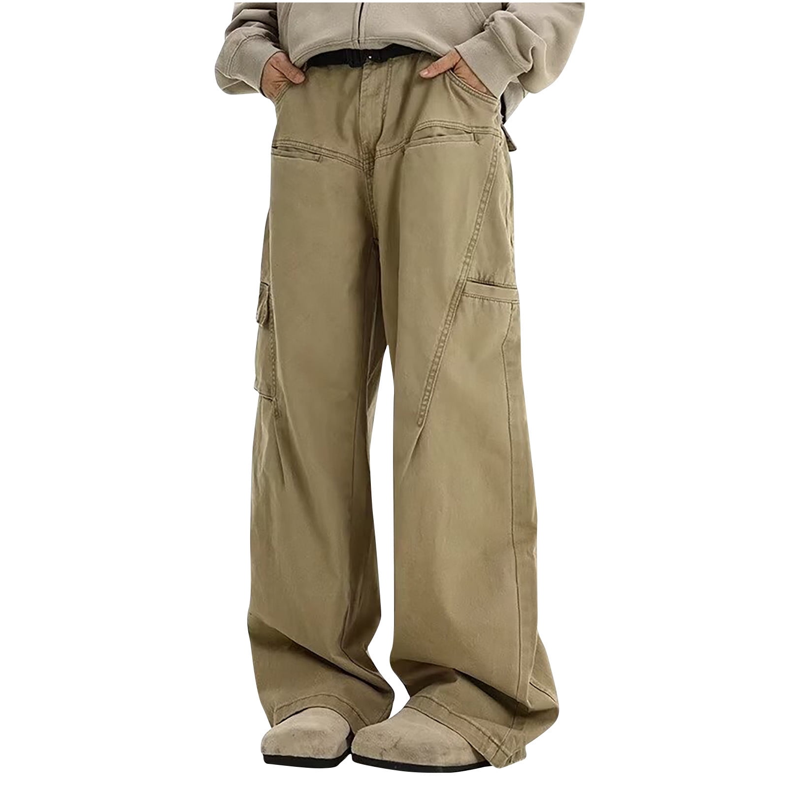 HOOMEUMY Men's Streetwear Hip Hop Black Straight Jeans Baggy Trousers ...