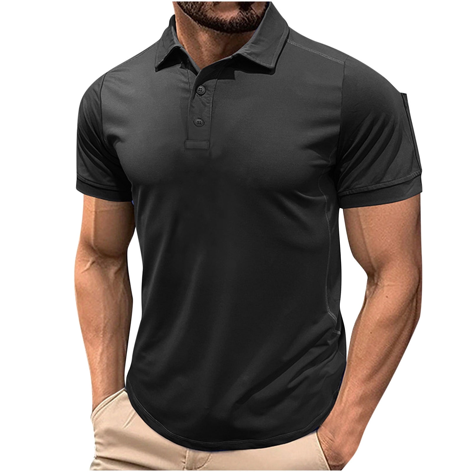 HOOMEUMY Men's Summer Golf Tennis Stretch Breathable Lightweight Golf ...