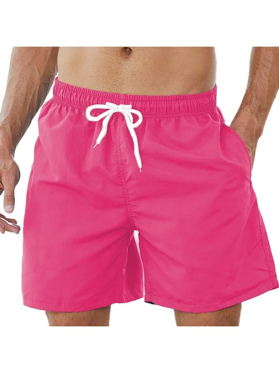 ALAZA Men's Swim Trunks Wolf and Roses Flower Beach Shorts with Pockets ...