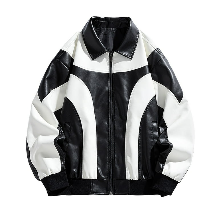 pattern white leather jerkin