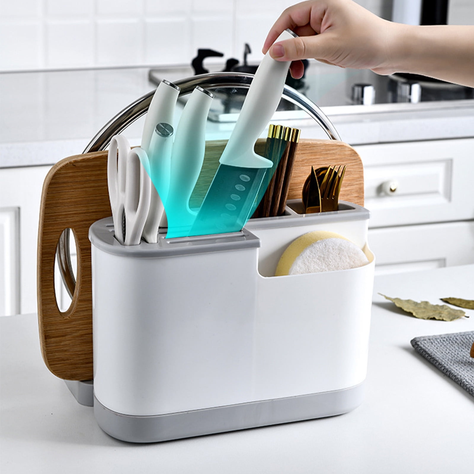 HOOMY Knife Holder, Kitchen Cabinet Knife Holder without Knives ...