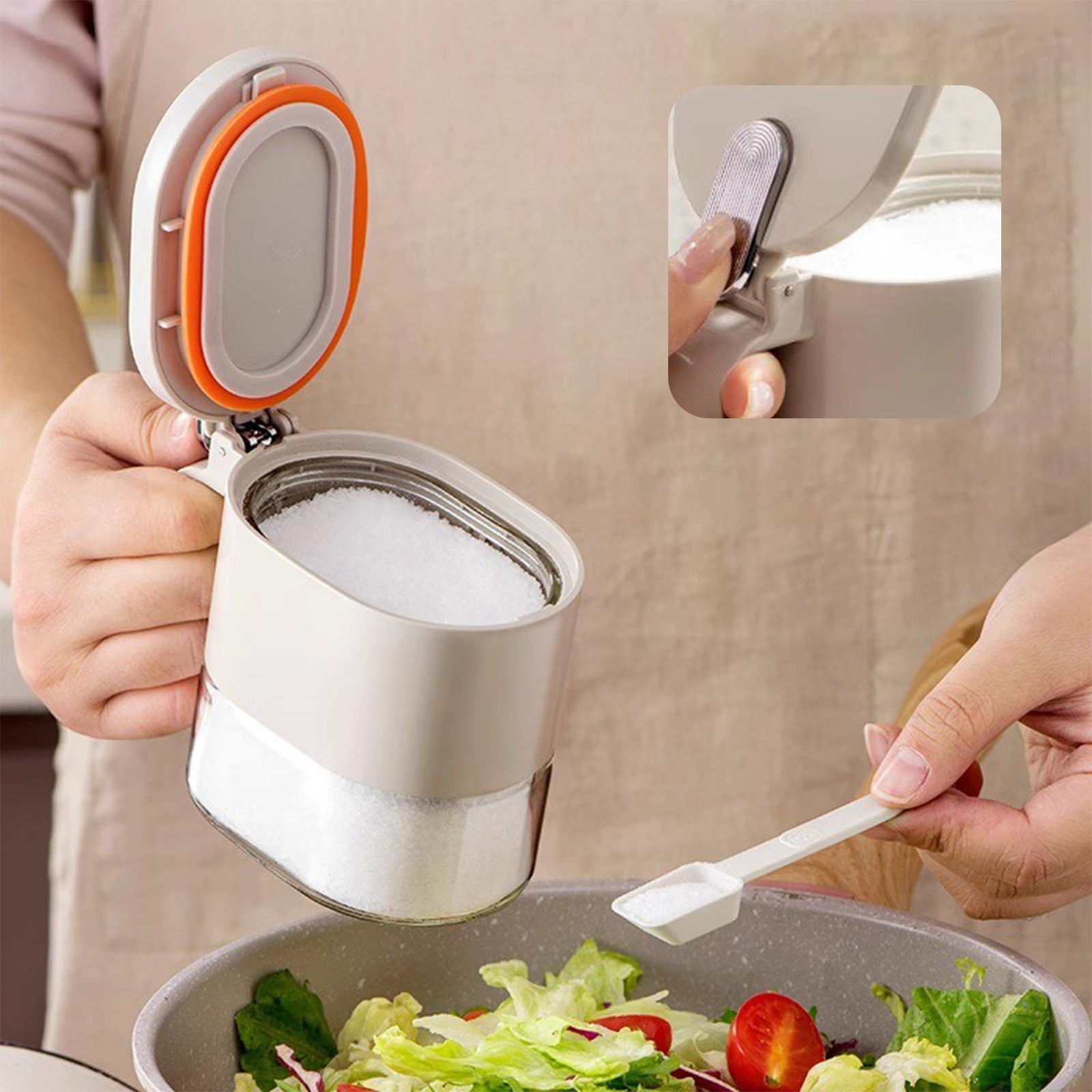 HOOMY Spice Jars,Condiment Jar Spice Container with Lids and Spoons and ...