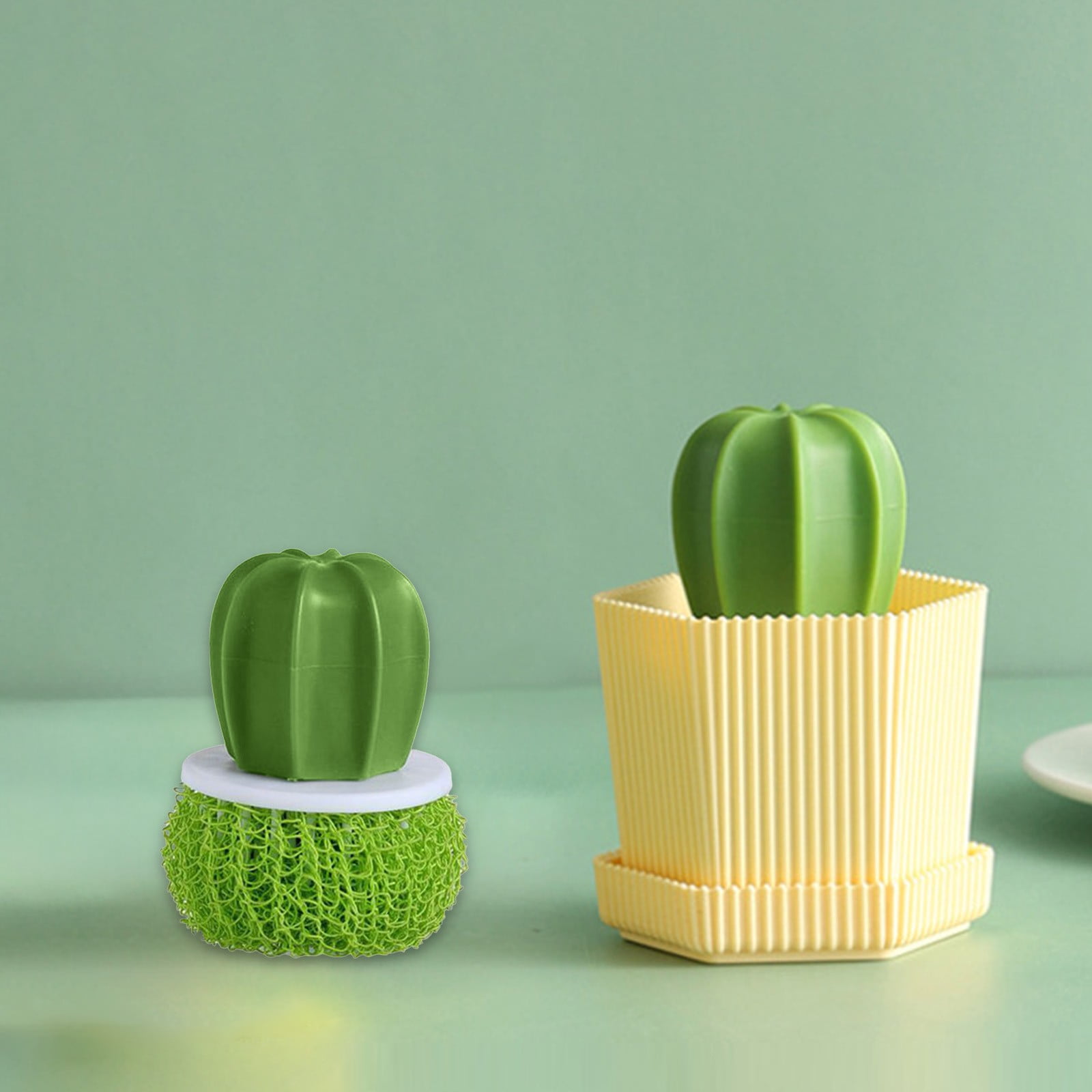 HOOMY Stainless Steel Wool Scrubber with Handle, Heavy Duty Dish ...