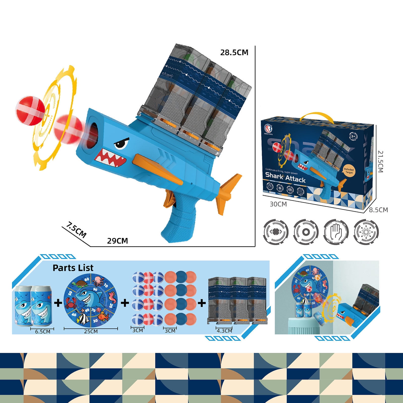 HOOMY Toys, Toy Children's Brainstorming Bow Ball Toy Set Throwing Dart ...