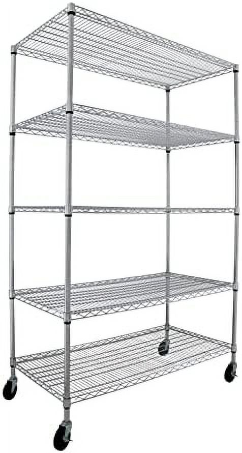 HOOMZNB Crescent Gray 48 x 18 x 76 4000 LBS Metal Shelves for with ...