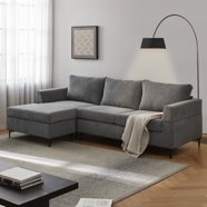 Mammoth 92" Modular Convertible Sleeper Sectional, Modern Fabric Sofa ...