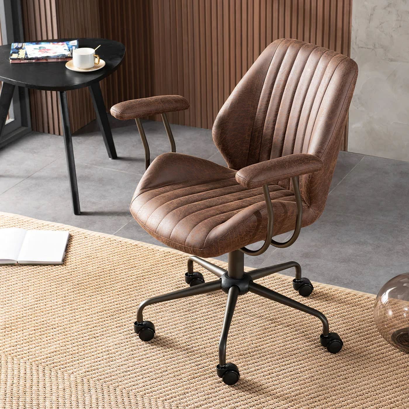 XIZZI Ergonomic Office Chair with Wheels Suede Fabric Swivel Gaming ...