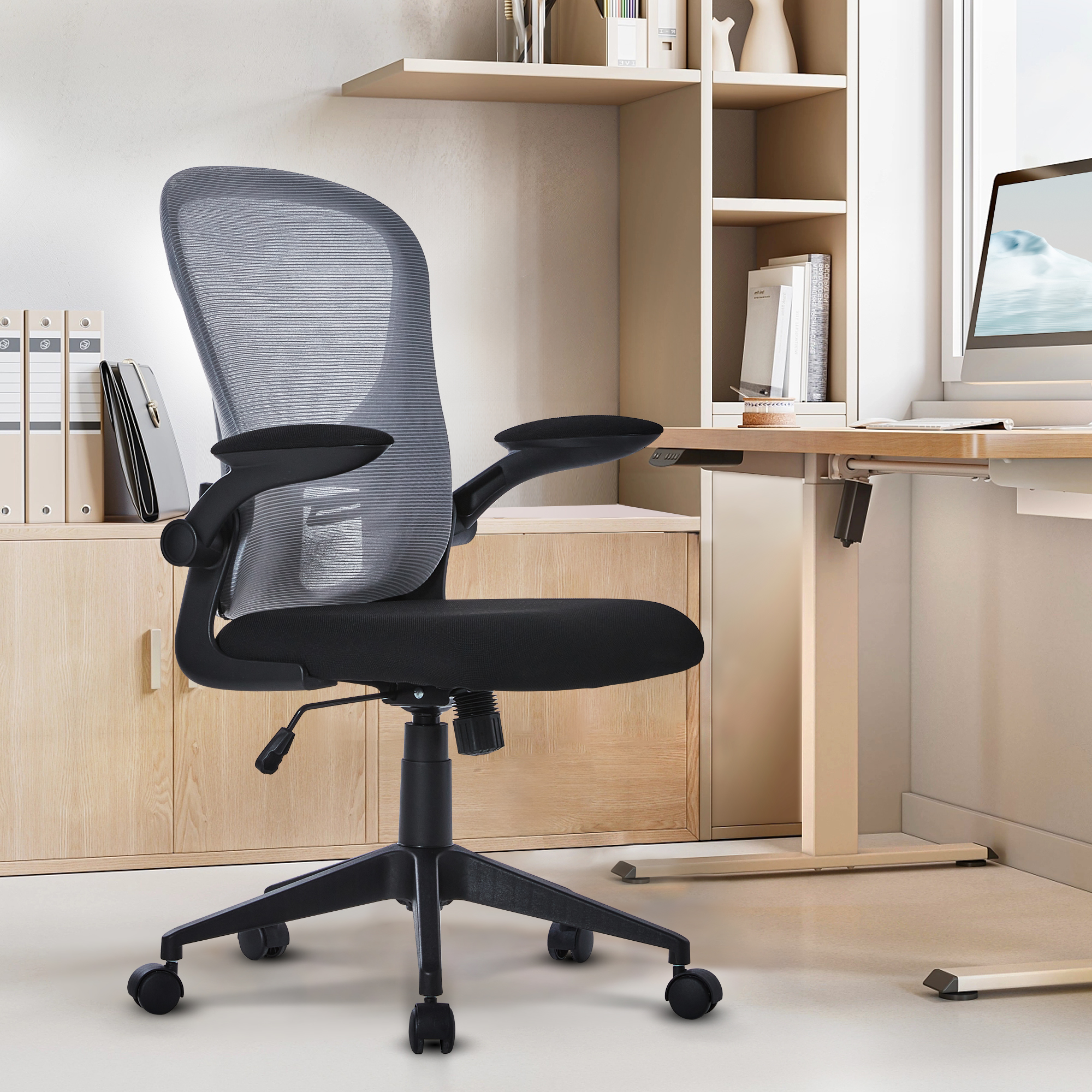 HOOOWOOO Home Office Mesh Chairs Ergonomic Computer Chair,Desk Chair ...