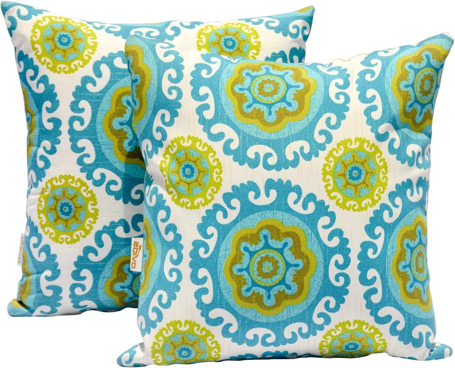 HOOOWOOO Outdoor Patio Throw Pillows Set of 2 with Inserts,Small Firm ...