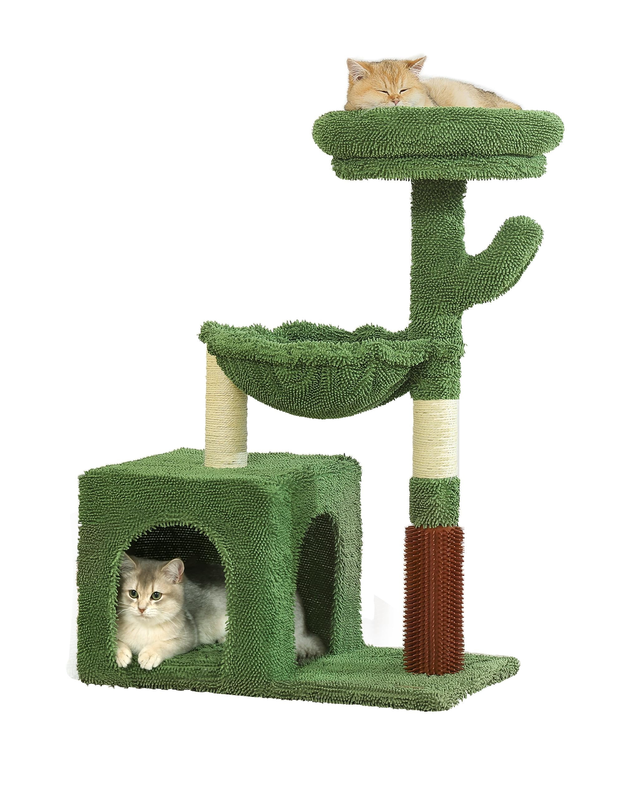 HOOPET Cat Tree Tower,34 INCHES Cactus Cat Tower for Indoor Cats, Multi ...