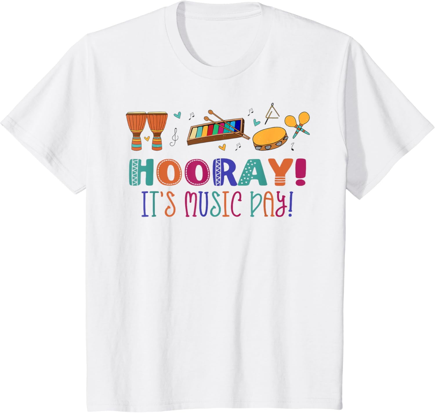 HOORAY! IT'S MUSIC DAY! Musical Note Teacher Musician Meme T-Shirt ...