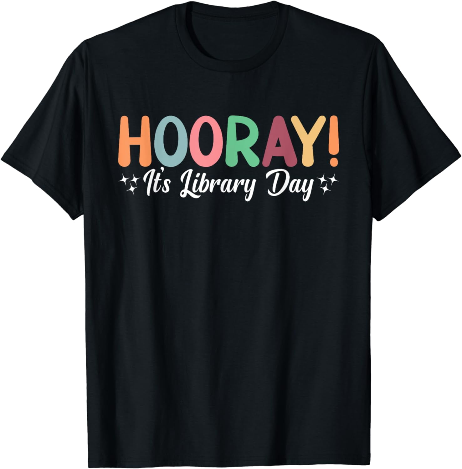 HOORAY! It's Library Day Funny Reader Books Lover Groovy T-Shirt - Walmart.com
