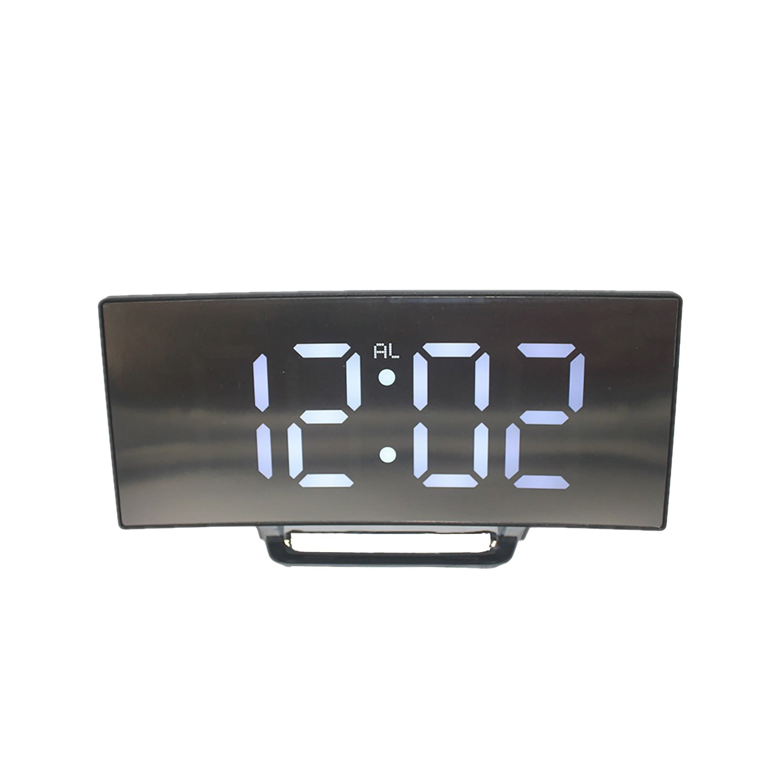 HOOUDO Electronic Clock Clearance Clock Creative Curved Electronic Clock Large LED Clock Silent ...