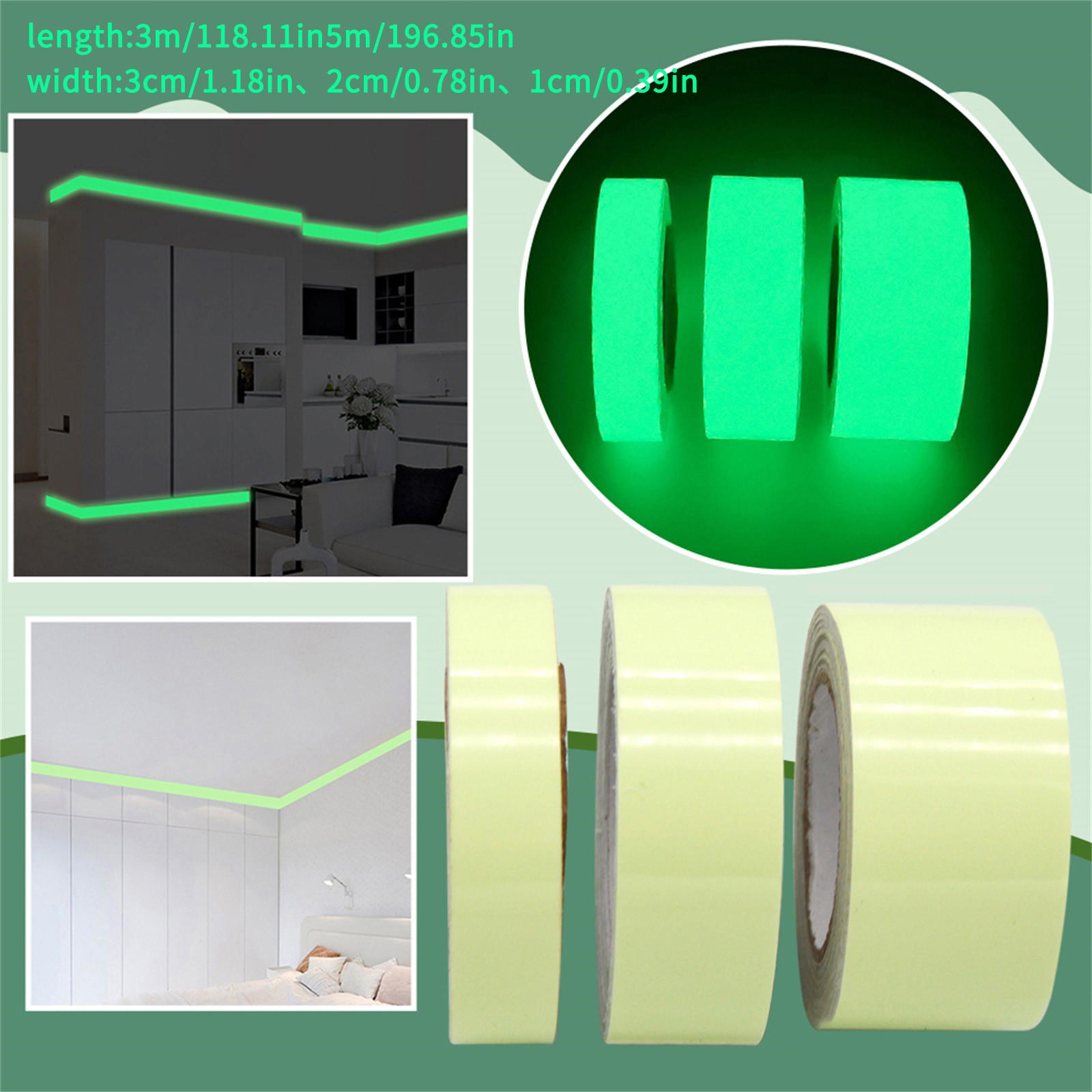 HOOUDO Luminous Warning Stickers Clearance Night Light Warning Sticker ...