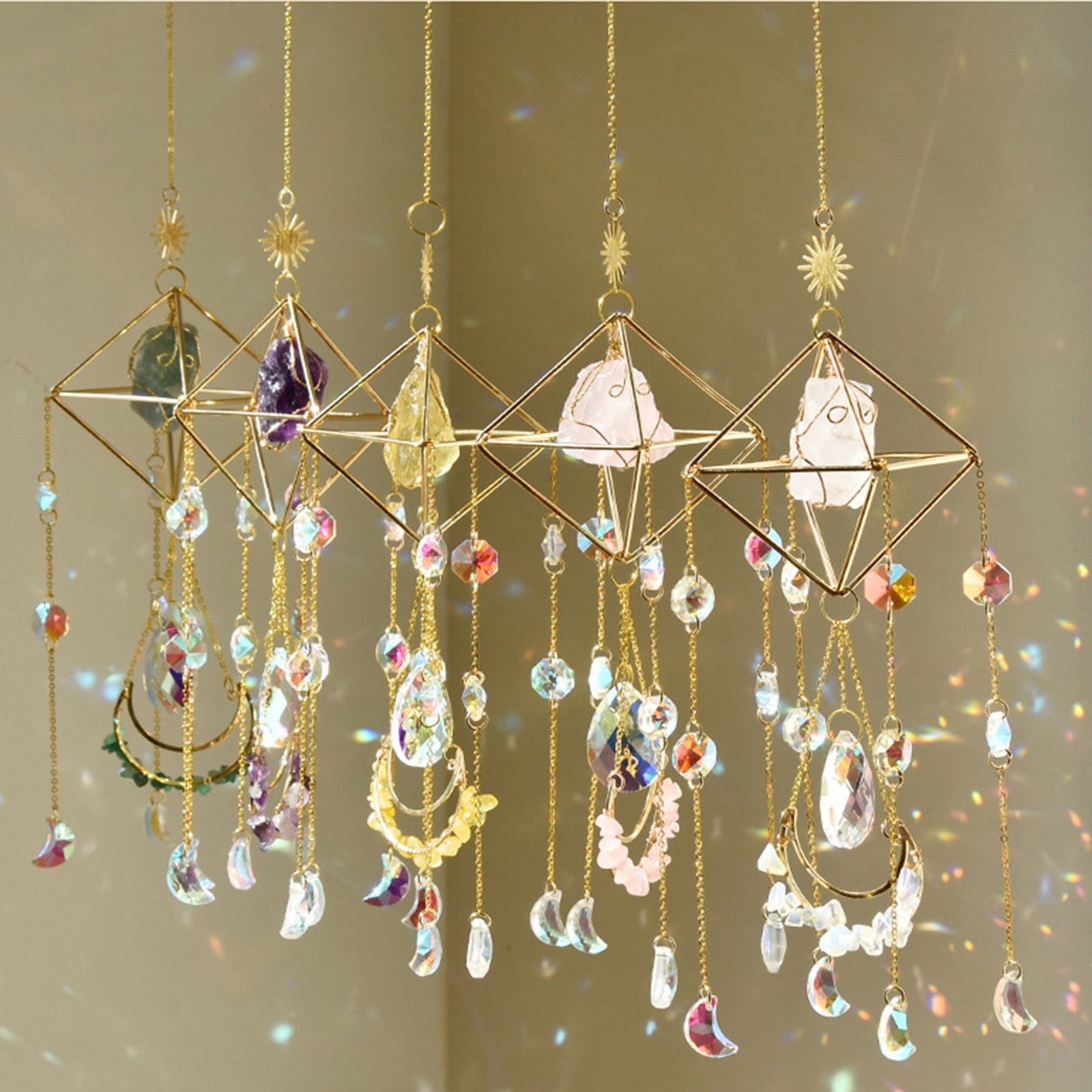 HOOUDO Wind Chimes Clearance Wind Chimes Crystal Suncatchers Hanging ...