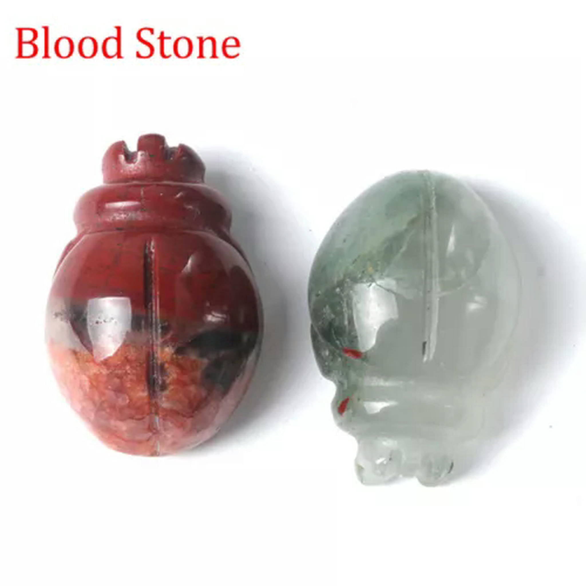 HOOUN 1" Mini Carved Beetle Chakra Natural Crystal Quartz Insect ...