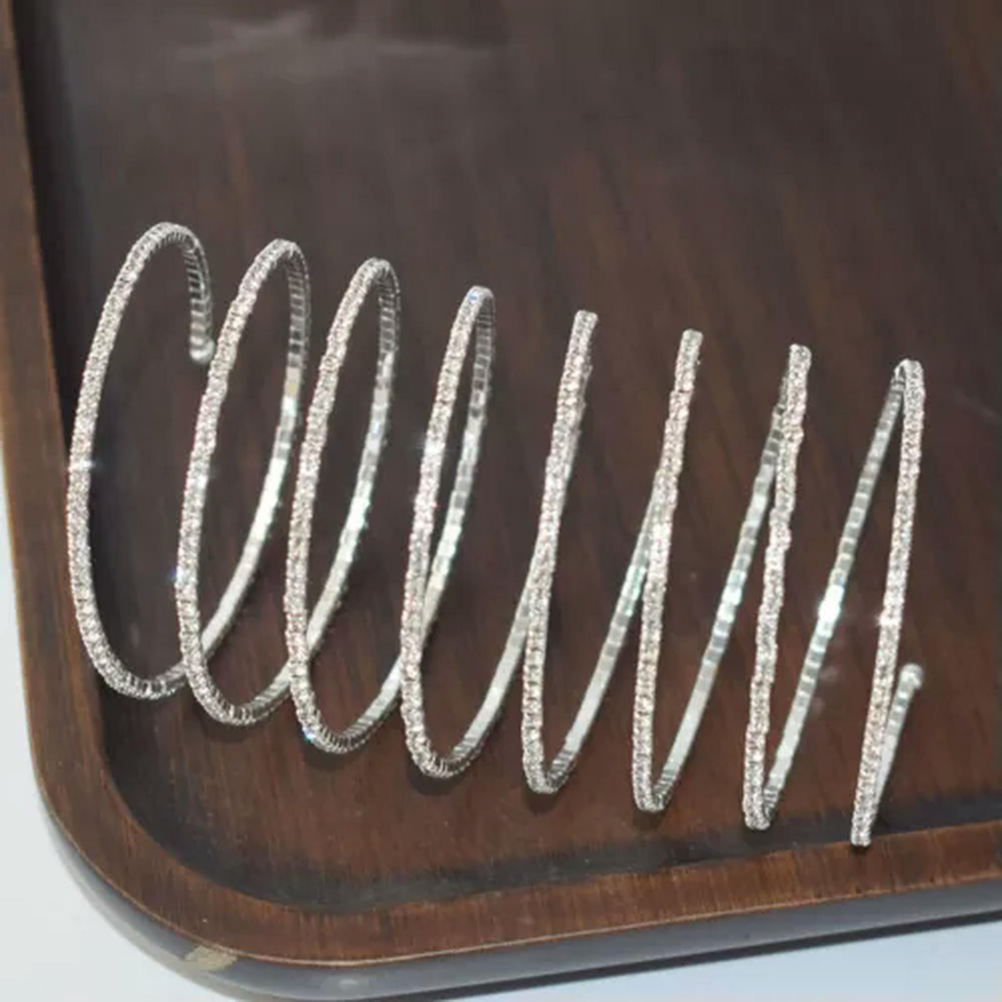 HOOUN 1 Pcs Costume Accessory Spiral Armband Rhinestone Swirl Bracelets ...