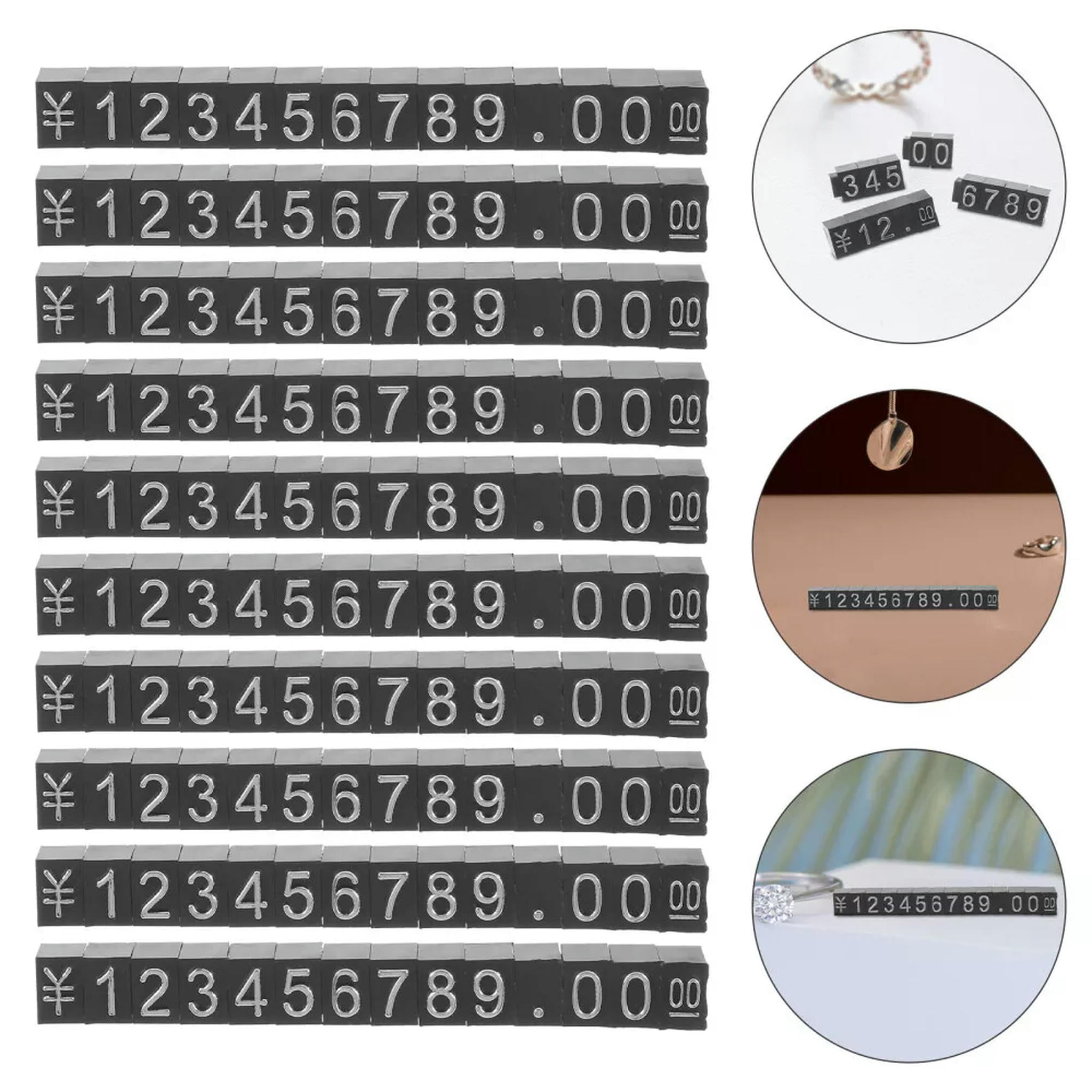 HOOUN 10 Sets Price Tag Label Display Shelves Show Rack Commodity ...