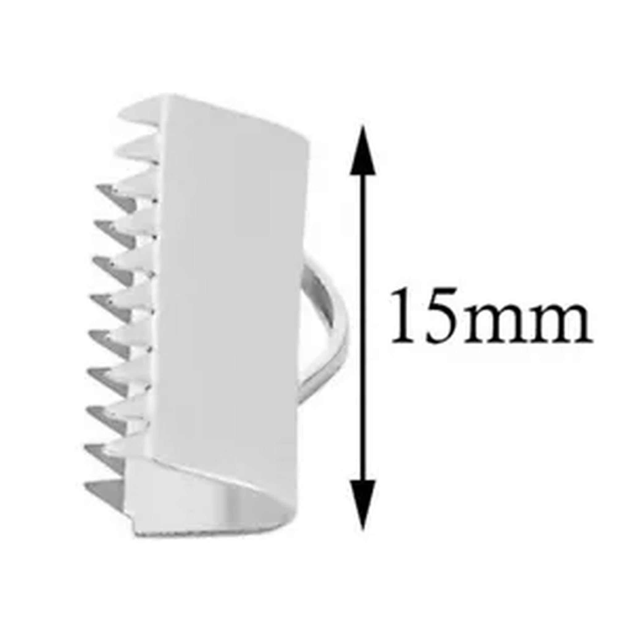 HOOUN 100pc Stainless Steel Shiny Blank Crimp Ribbon End Bead Tips ...