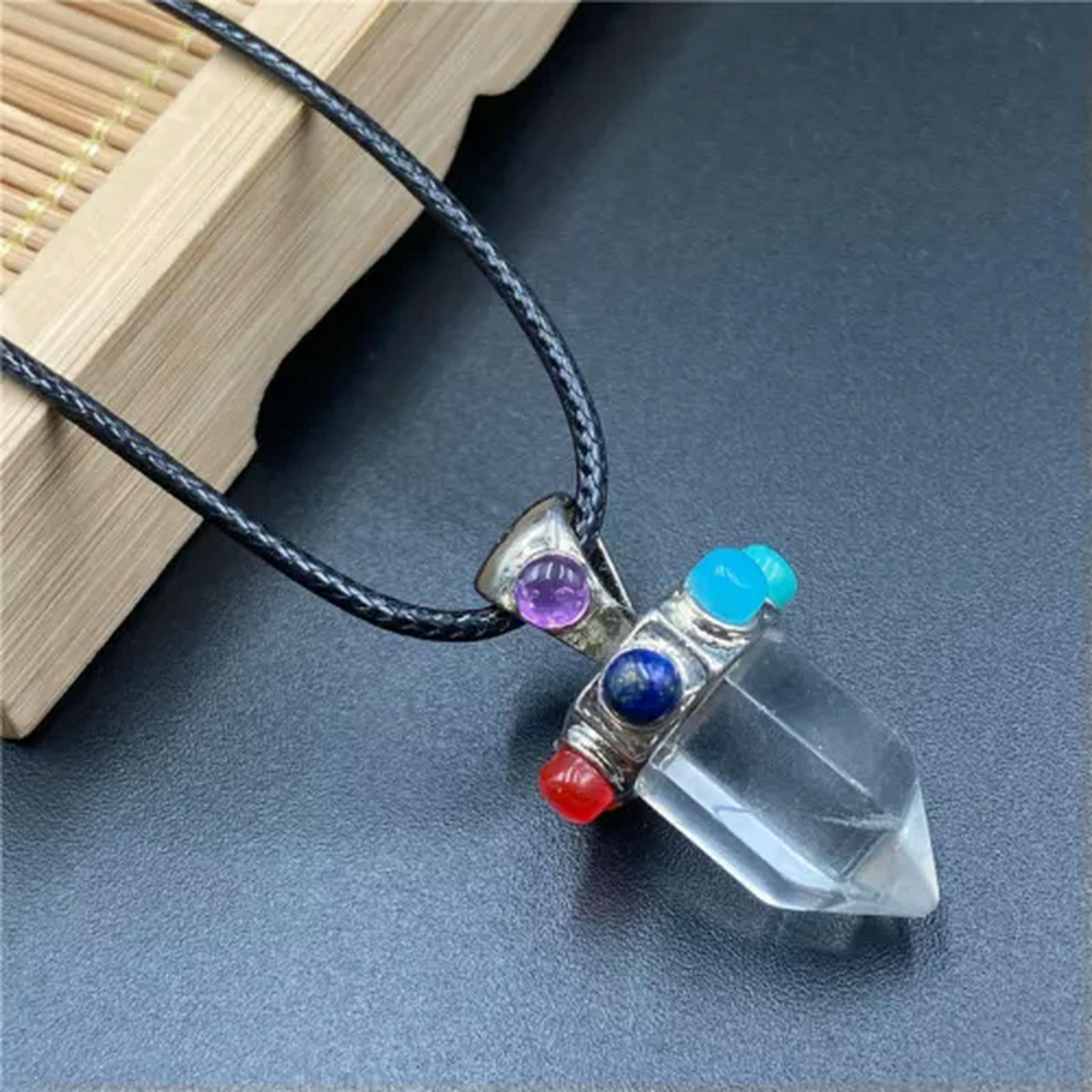 HOOUN 10pcs Natural Quartz Stone Hexagonal Column Healing Point Cut ...