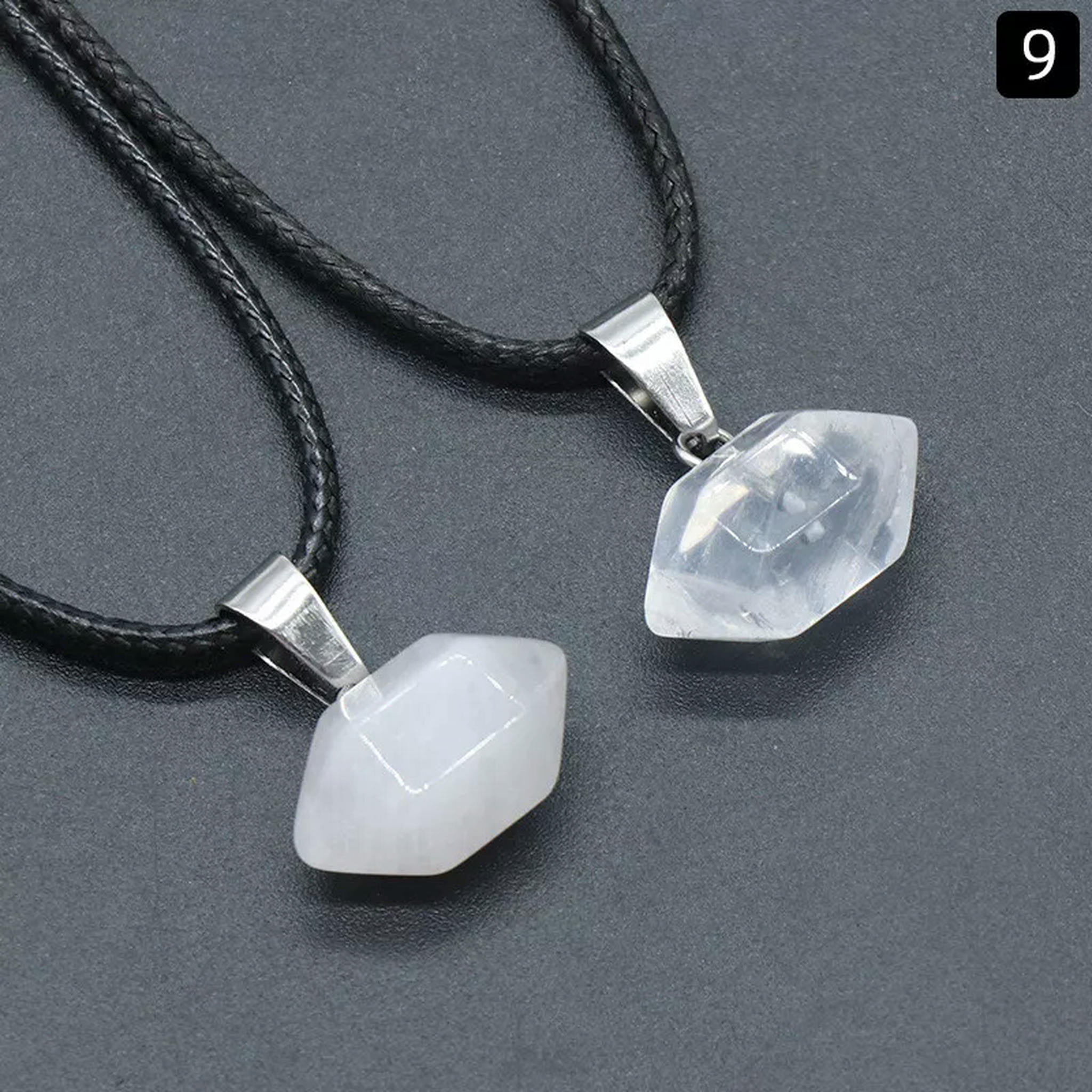 HOOUN 10pcs Rock Quartz Chakra stone Gems mini Hexagonal Pointed Reiki ...