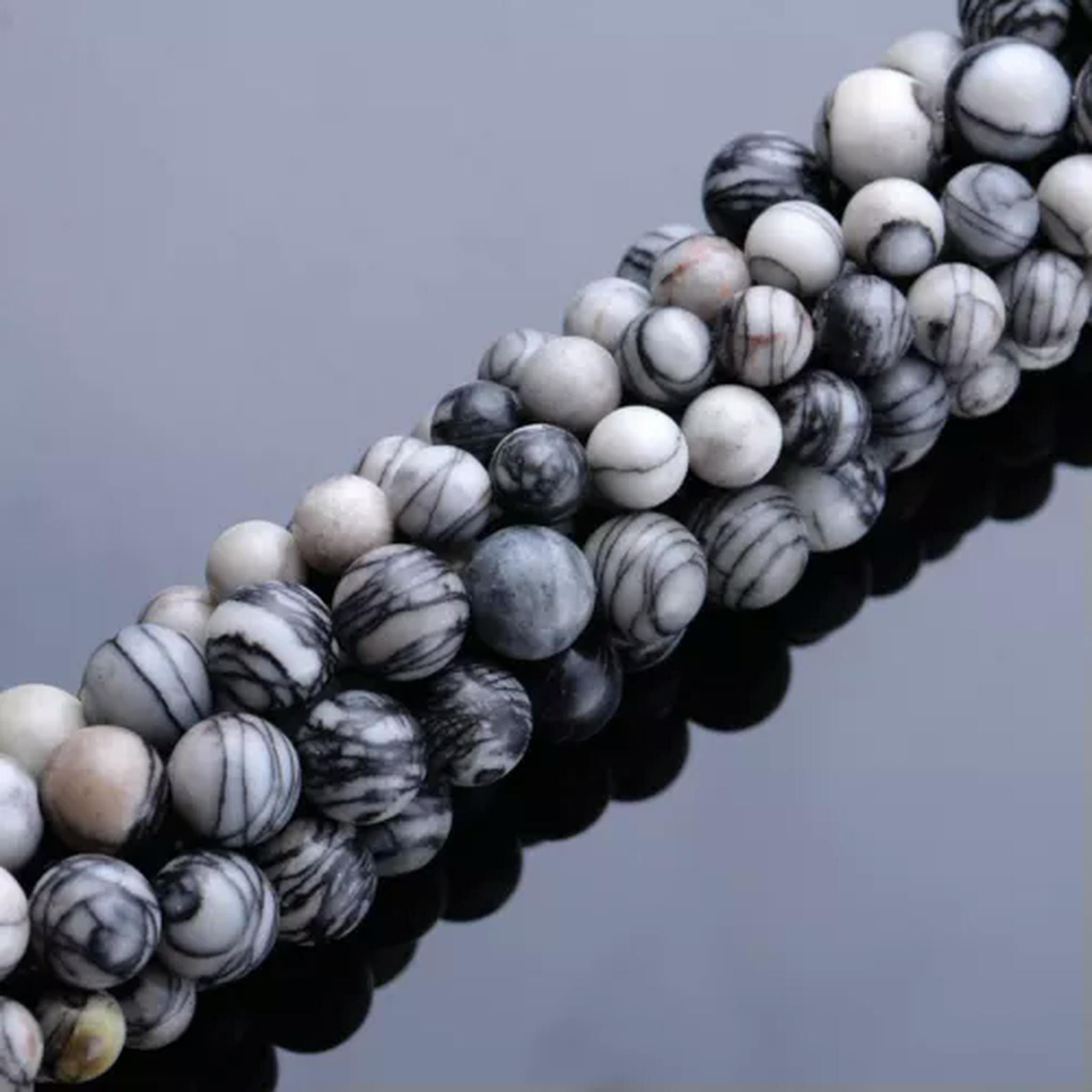 HOOUN 15“ Natural 4/6/8mm Freeform Gemstone Beads For DIY Jewelry ...