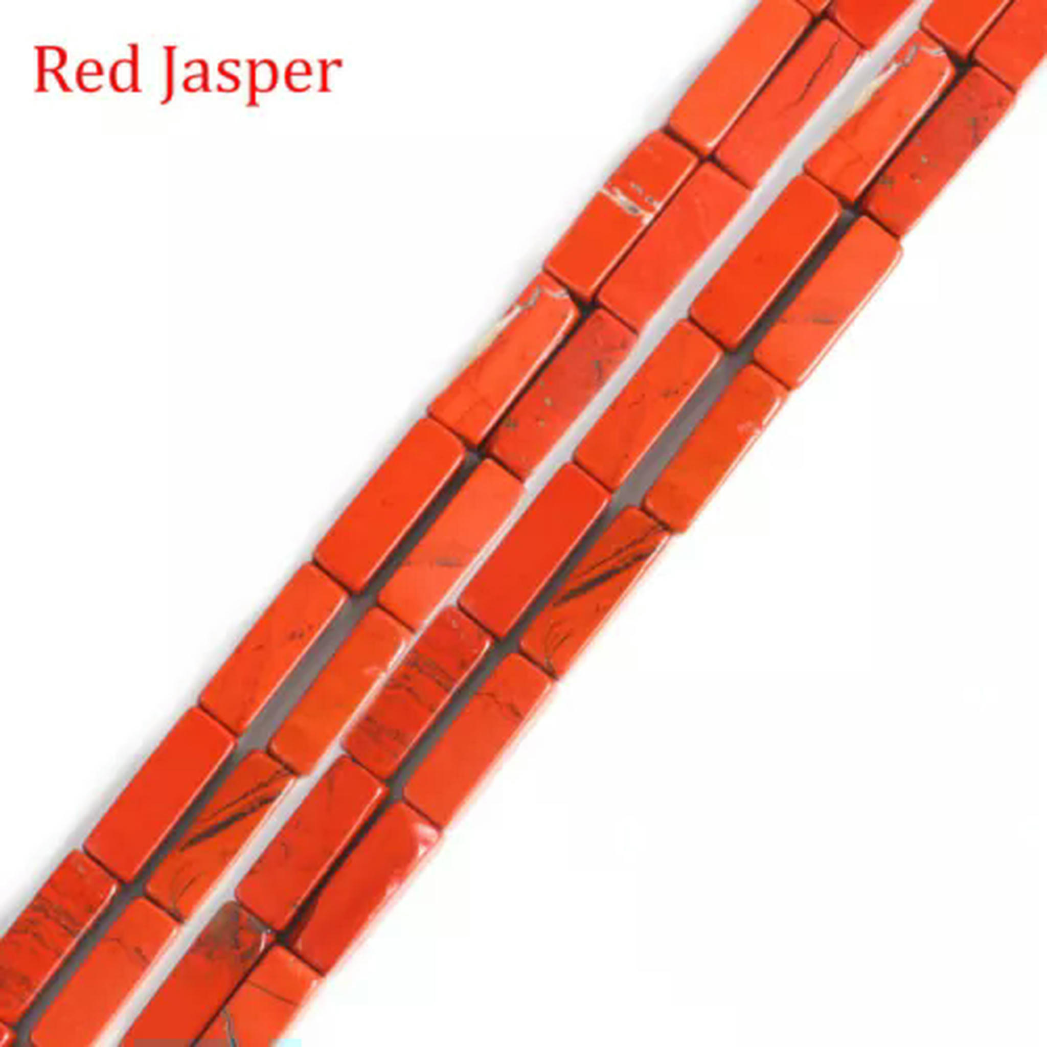 HOOUN 15'' Rectangular Beads Loose 4x13mm Chakra Crystals Gemstone Bar ...