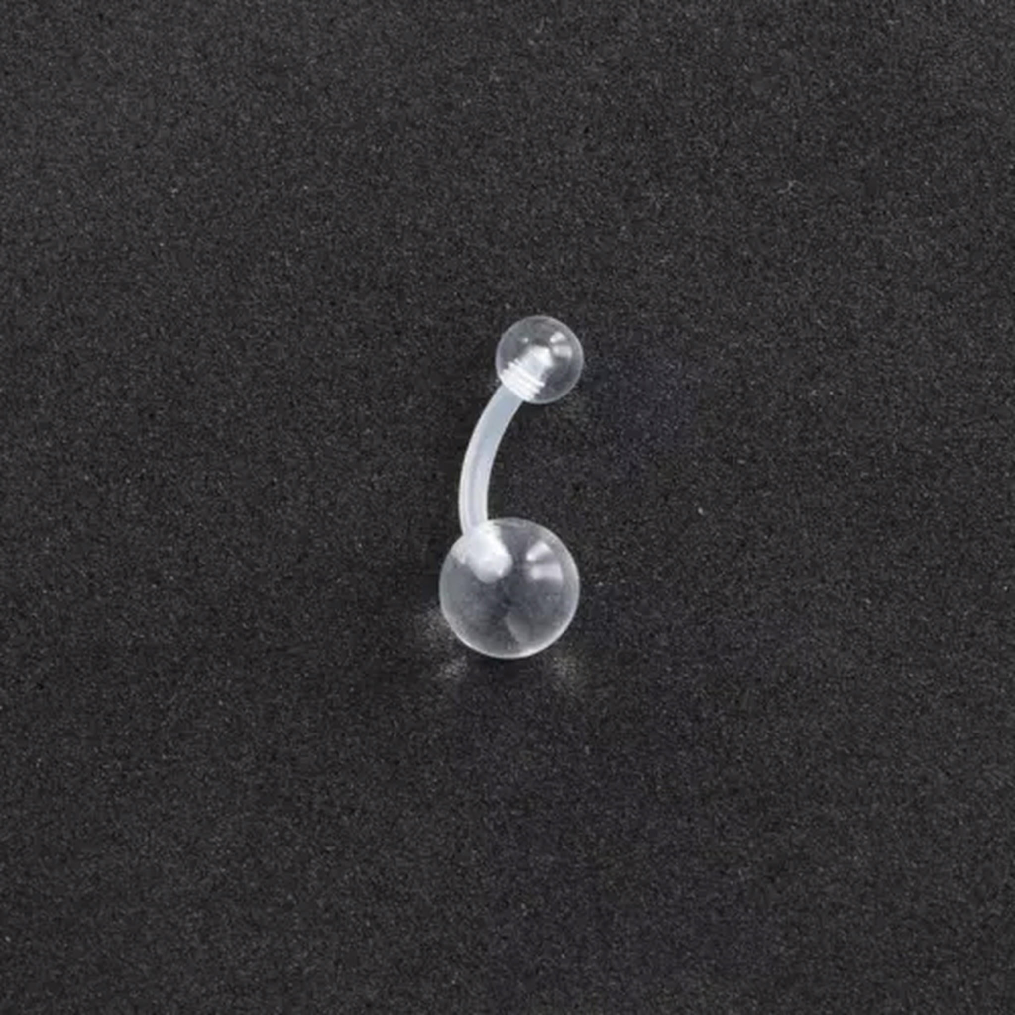 HOOUN 1Pc Clear Acrylic Nose Ring Lip Eyebrow Retainer Stud Ear Navel ...