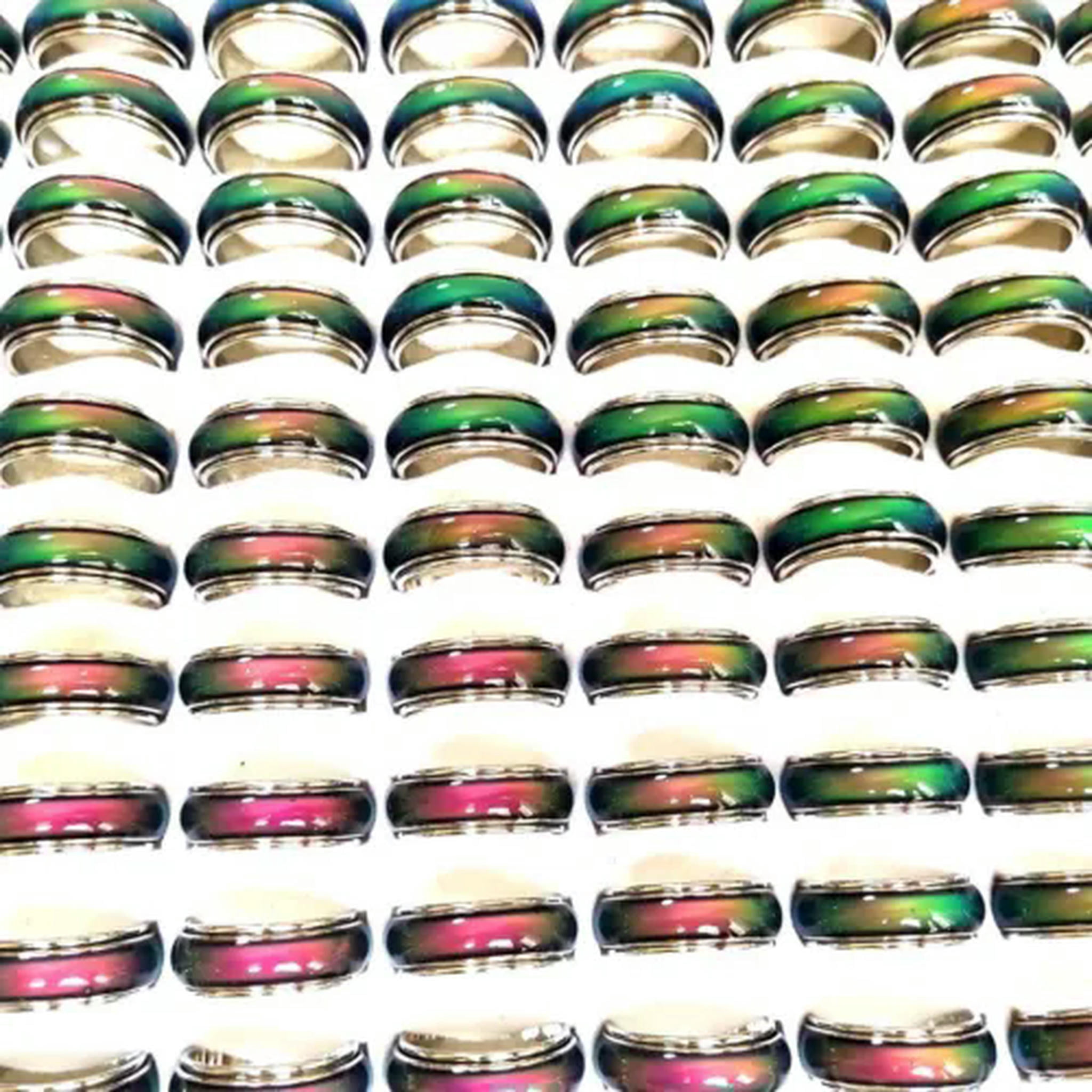 HOOUN 25pcs Spinner Mood Ring Emotion Feeling Changeable Temperature ...