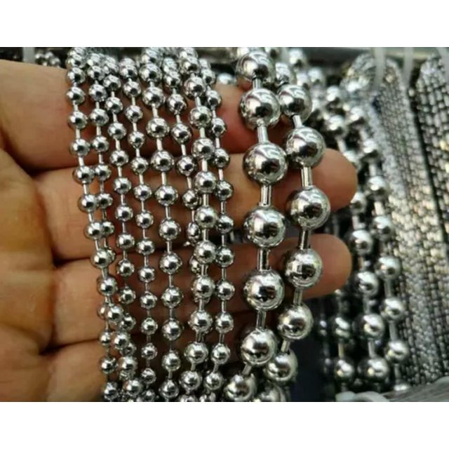 HOOUN 3Meter in bulk Beaded Chains Findings Jewelry Stainless Steel Ball Marking DIY-10mm-3 ...