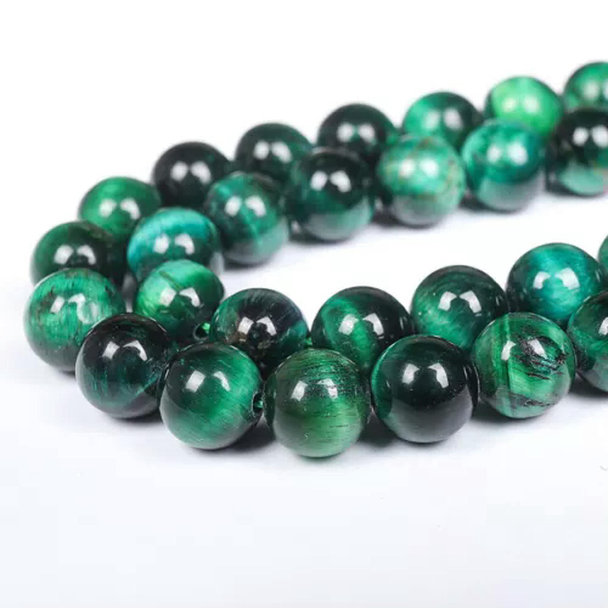 HOOUN 4 6 8 10 12mm Natural Tiger Eye Loose Strand Beads Stones Jewelry ...