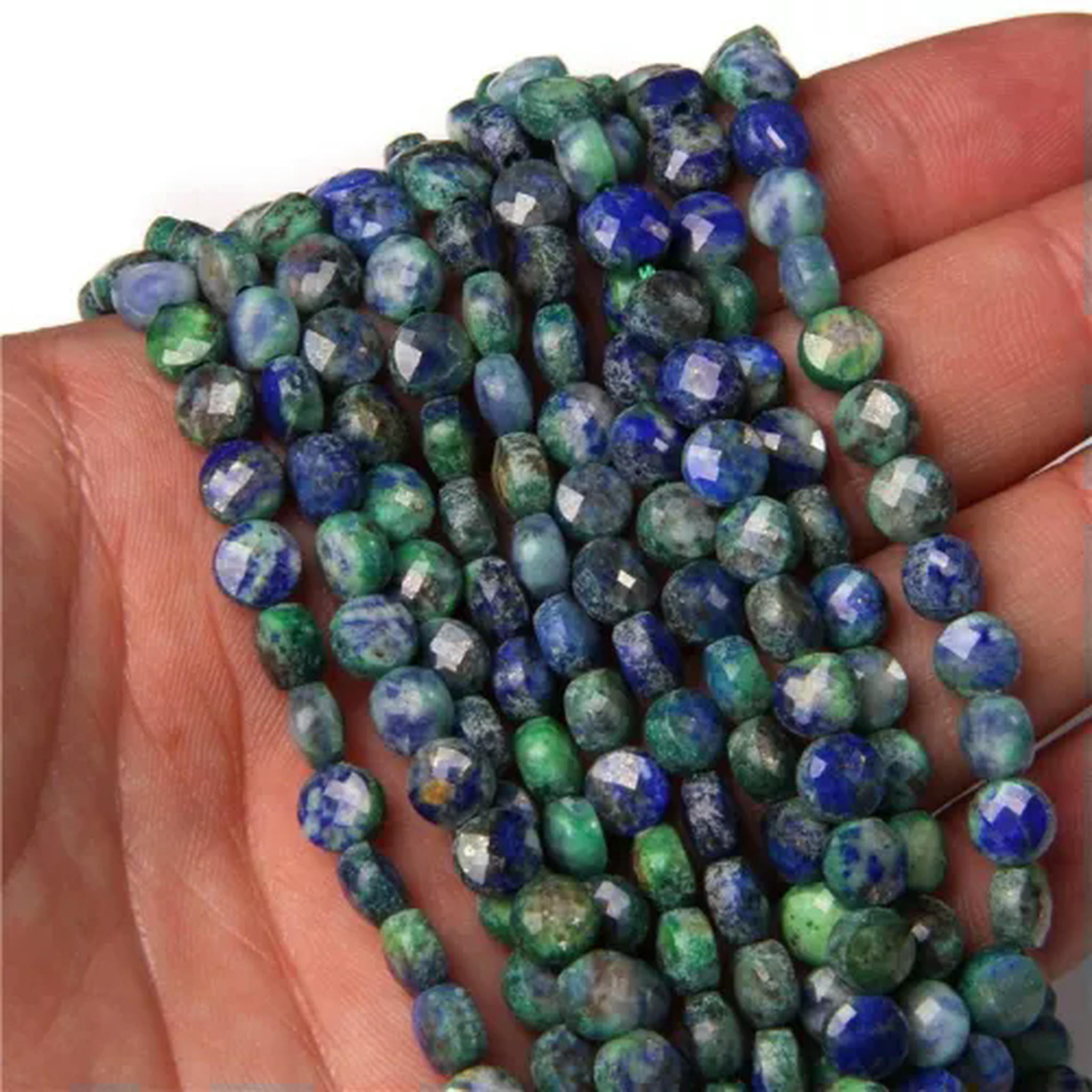 HOOUN 4/6mm Multi-color Natural Faceted Round Genstone Loose Bead for ...