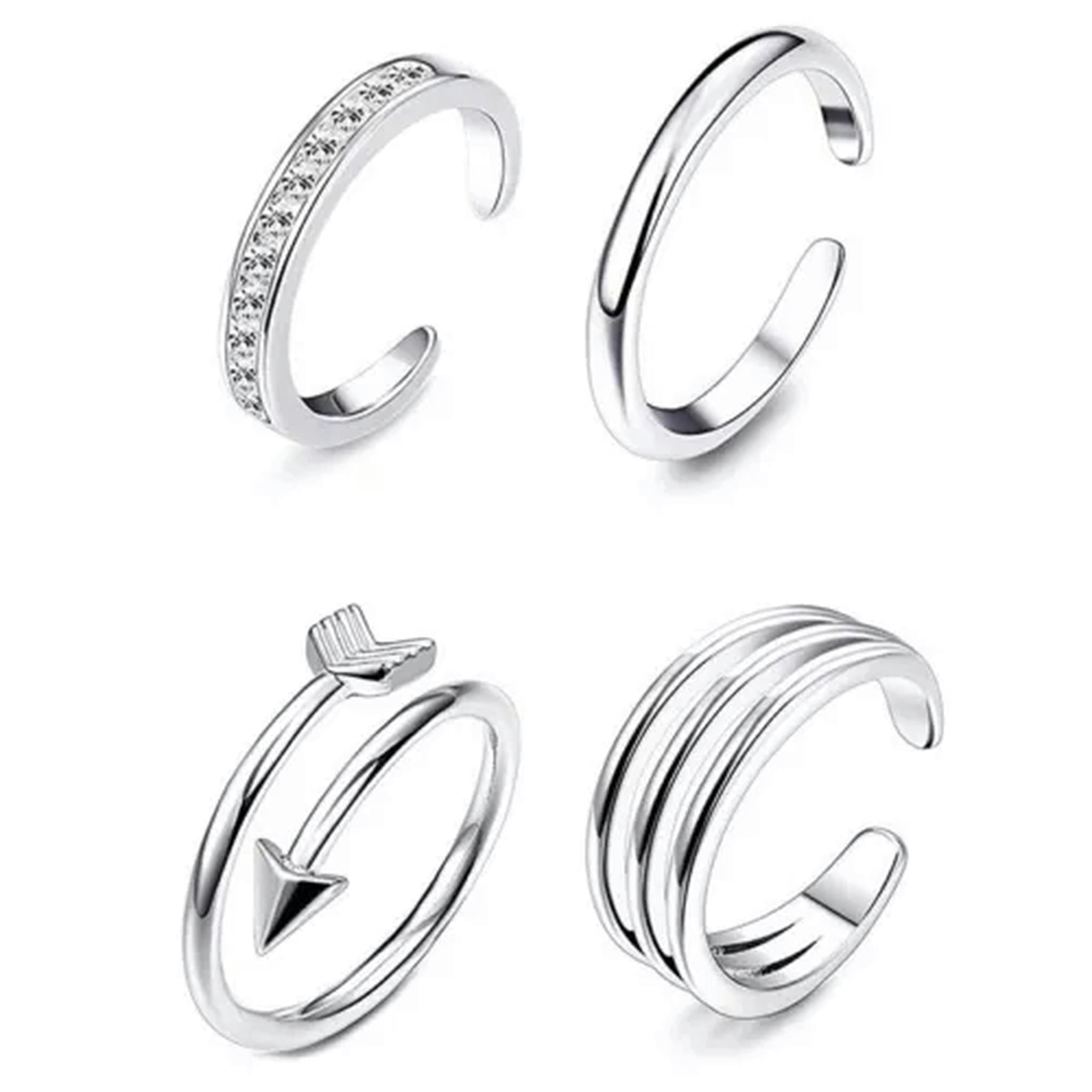 HOOUN 4pcs/set Toe Rings for Women Open Ring Women Beach Foot Jewelry ...