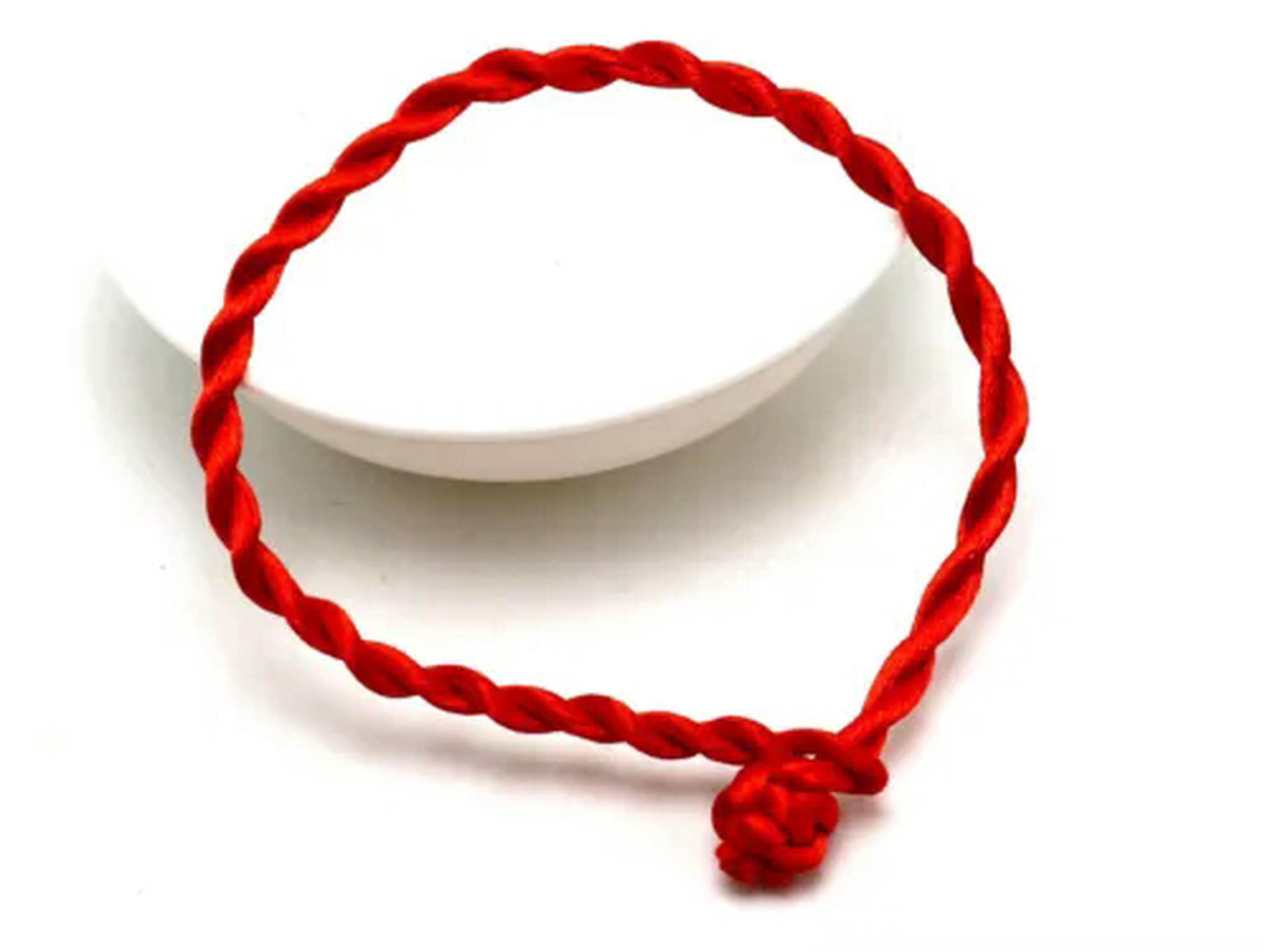 HOOUN 50 Braided Lucky Red String Twisted Rope Cord Bracelet 3mm Thick for Charm - Walmart.com