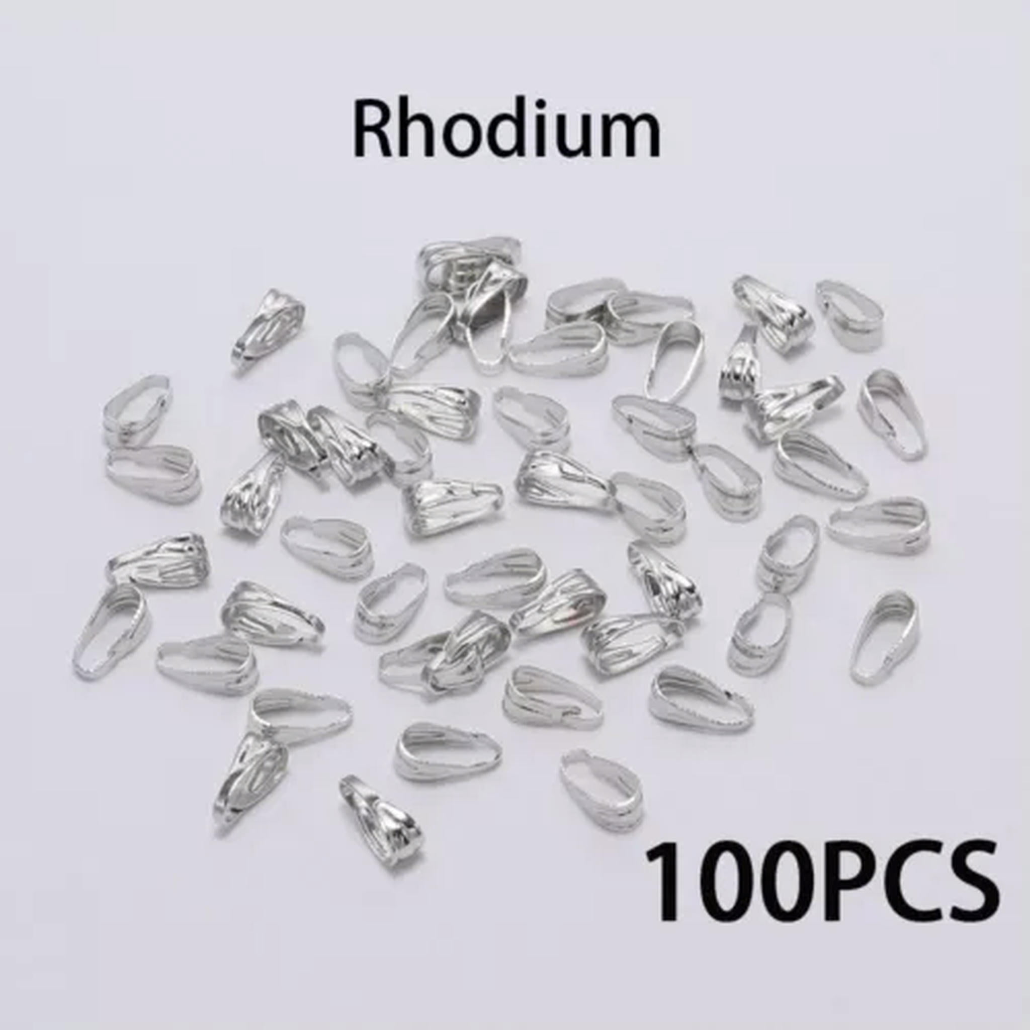 HOOUN 50pcs Pendant Clips Pinch Bail Clasps Buckle Charm DIY Necklace ...