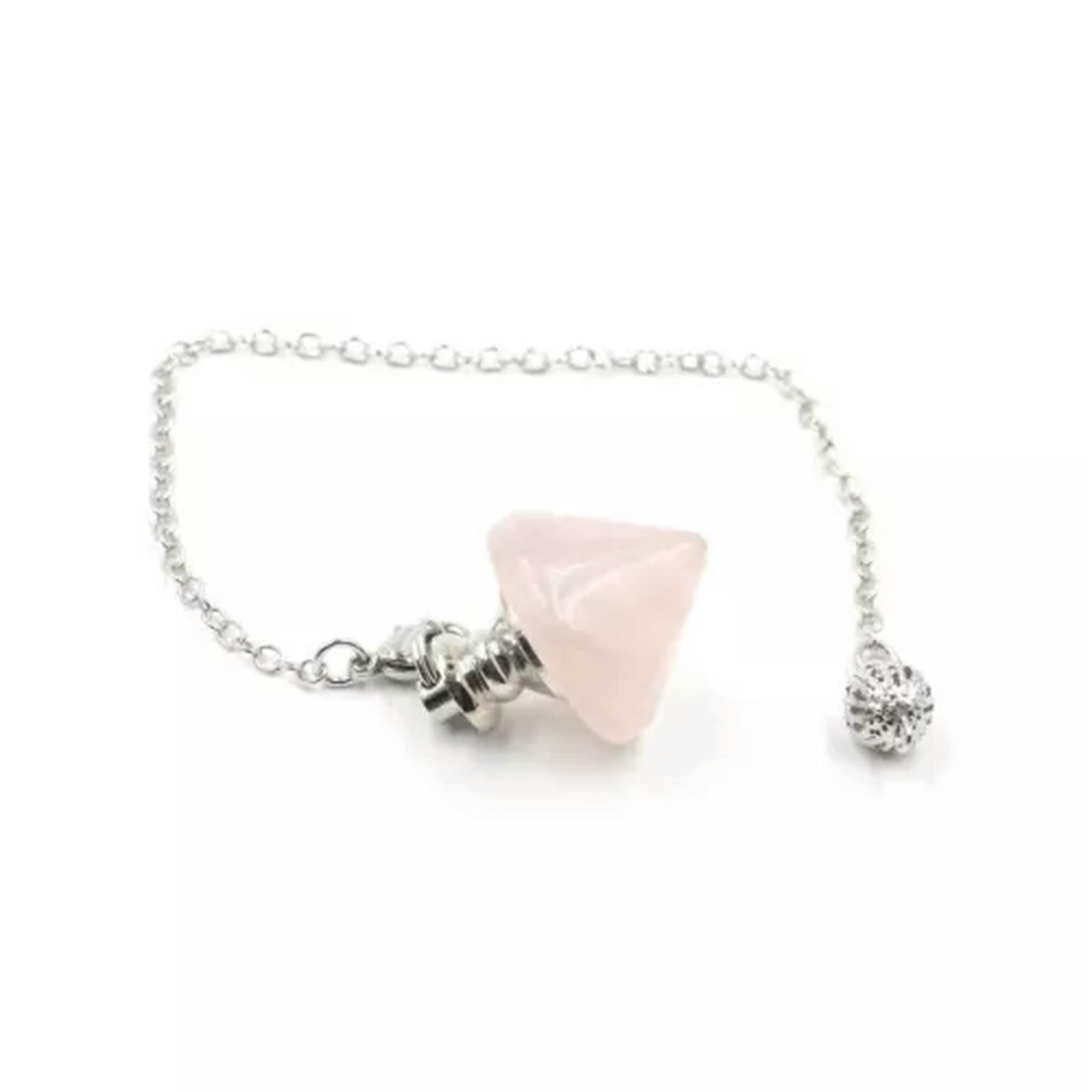 HOOUN 5pcs Mix Stone Conical Gems Pendulum Pendant Energy Chakra Reiki ...