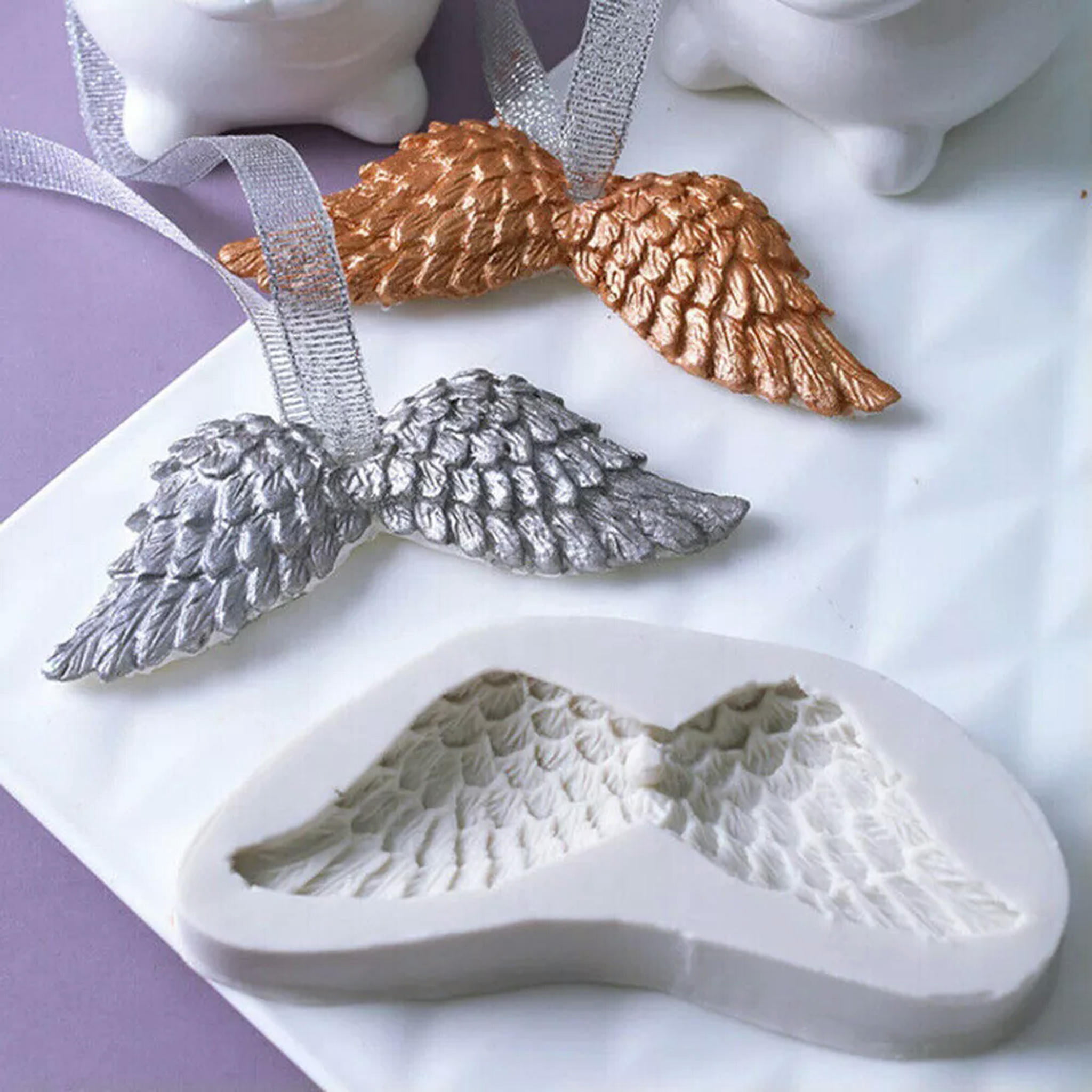 HOOUN Angel Wings Crystal Silicone Resin Epoxy Mold DIY Jewelry Making ...