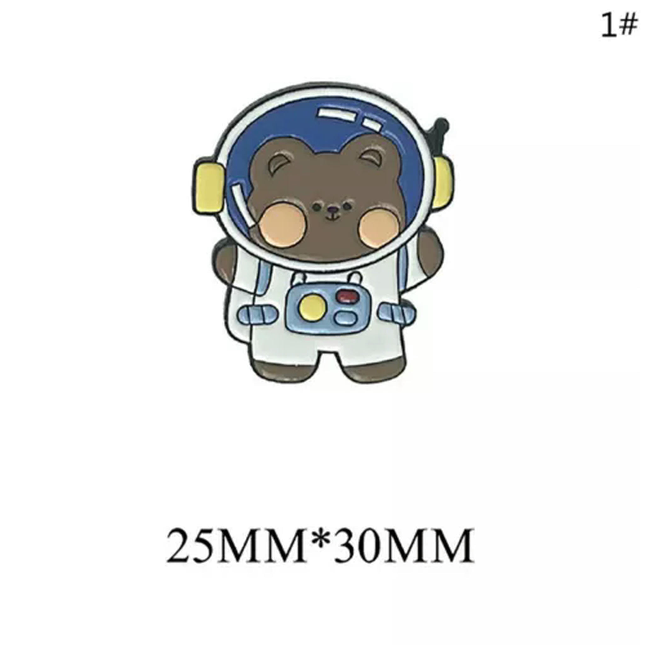 HOOUN Astronaut Couple Brooches A Pair Of Cute Alloy Pins Cartoon Badge ...