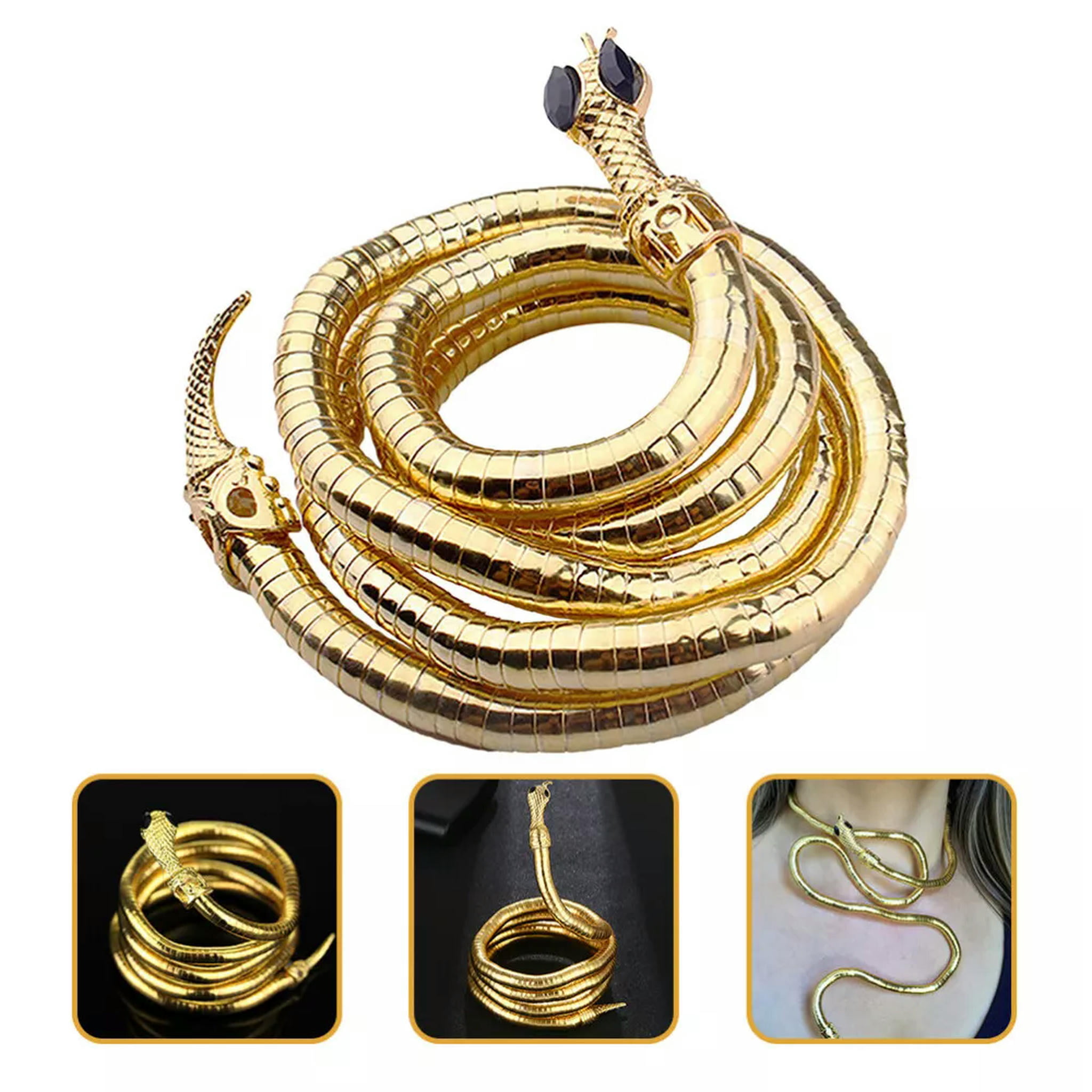 HOOUN Boa Collar Necklace Adjustable Snake Choker Wrap Bangle Bracelet ...