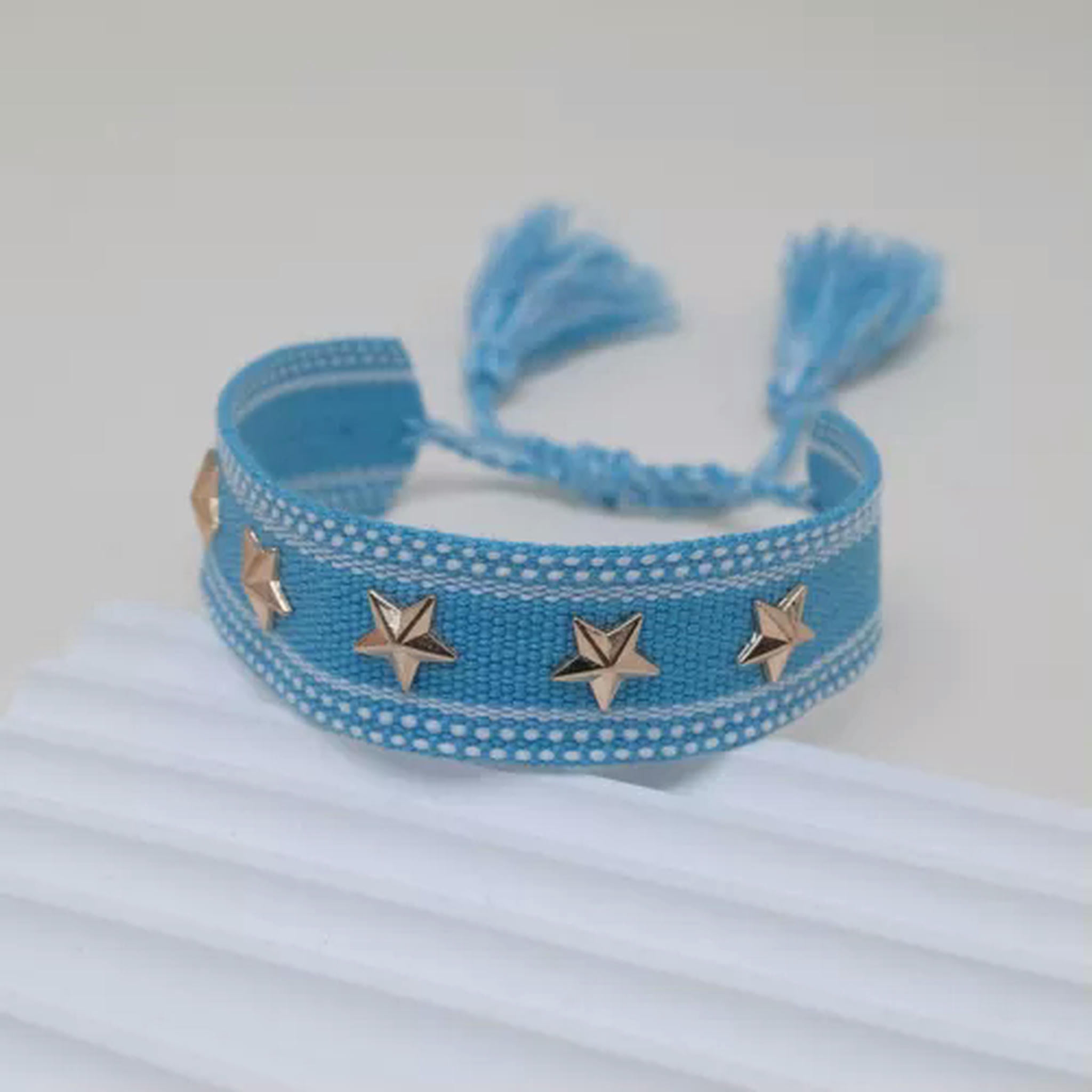 HOOUN Boho Ethnic Star Ribbon Embroidered DIY Tassel Friendship Woven ...