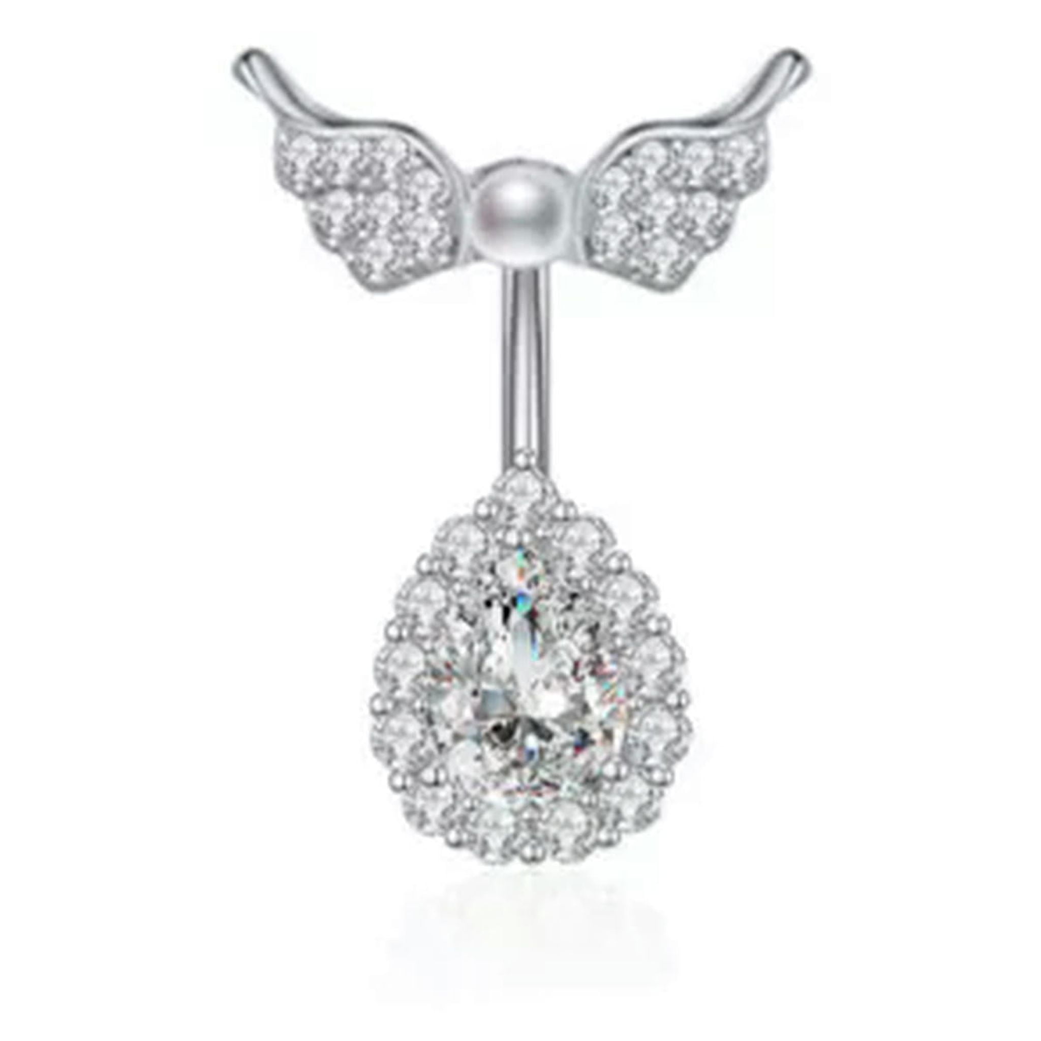 HOOUN Butterfly Wings Nave Ring Sexy Belly Navel Rings Drop Dangle Body ...