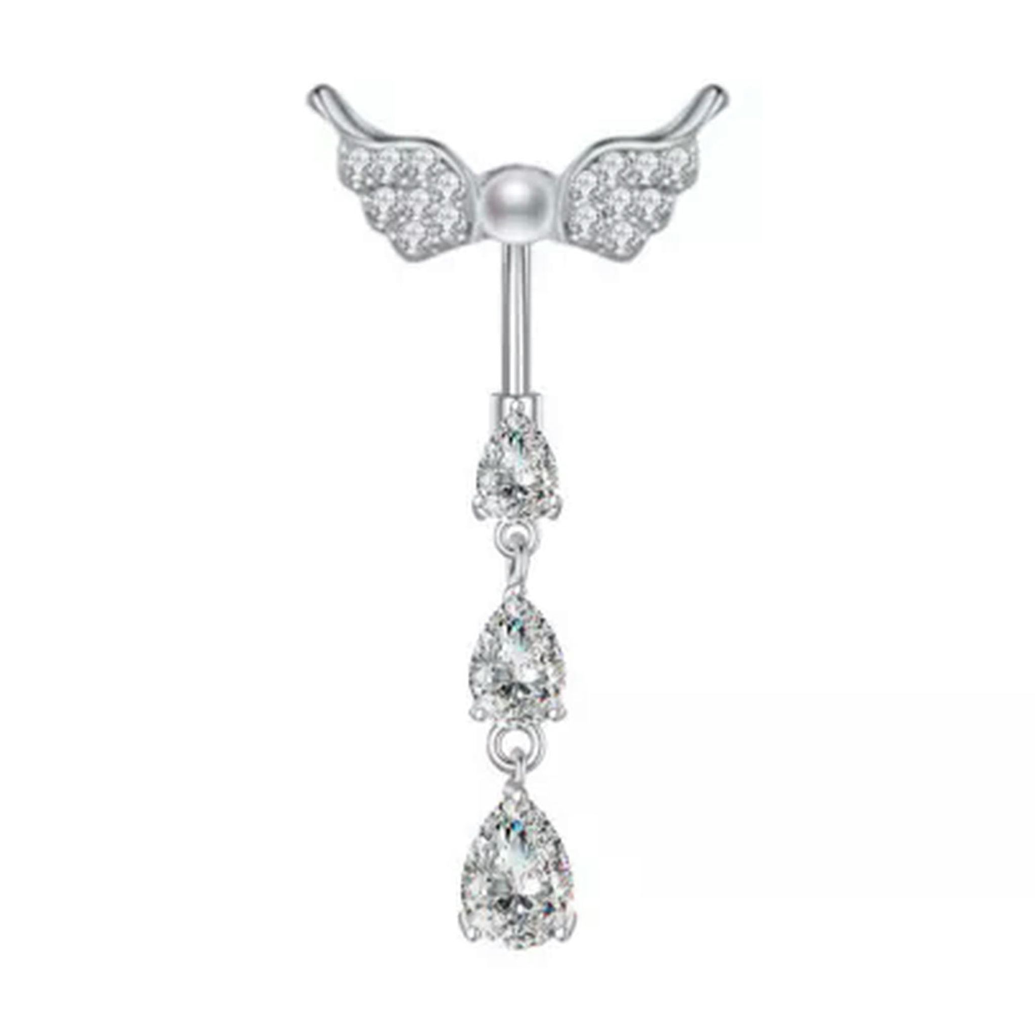 HOOUN Butterfly Wings Nave Ring Sexy Belly Navel Rings Drop Dangle Body ...