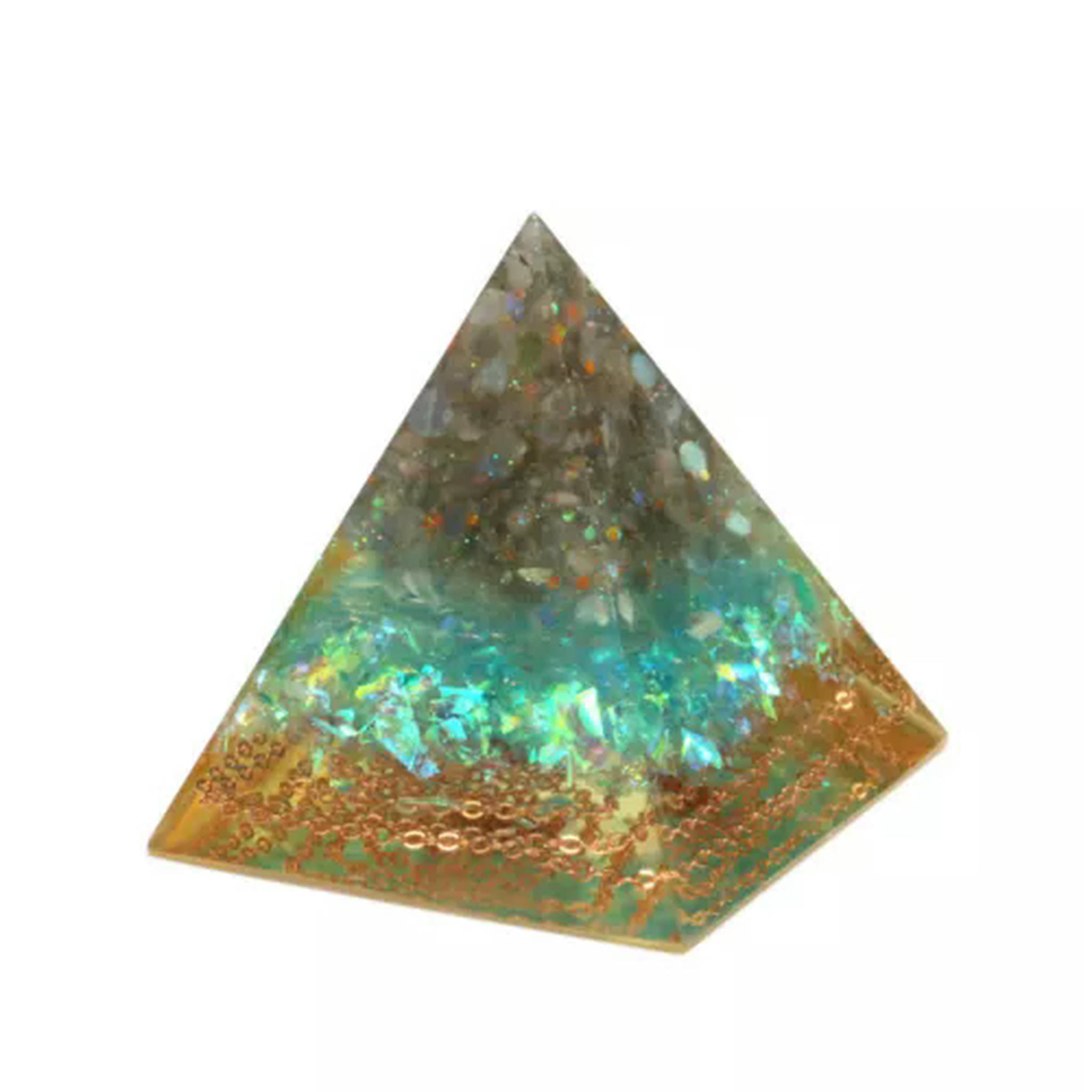 HOOUN Chakra Orgonite Resin Pyramid Crystal Chips Quartz Orgone Reiki ...